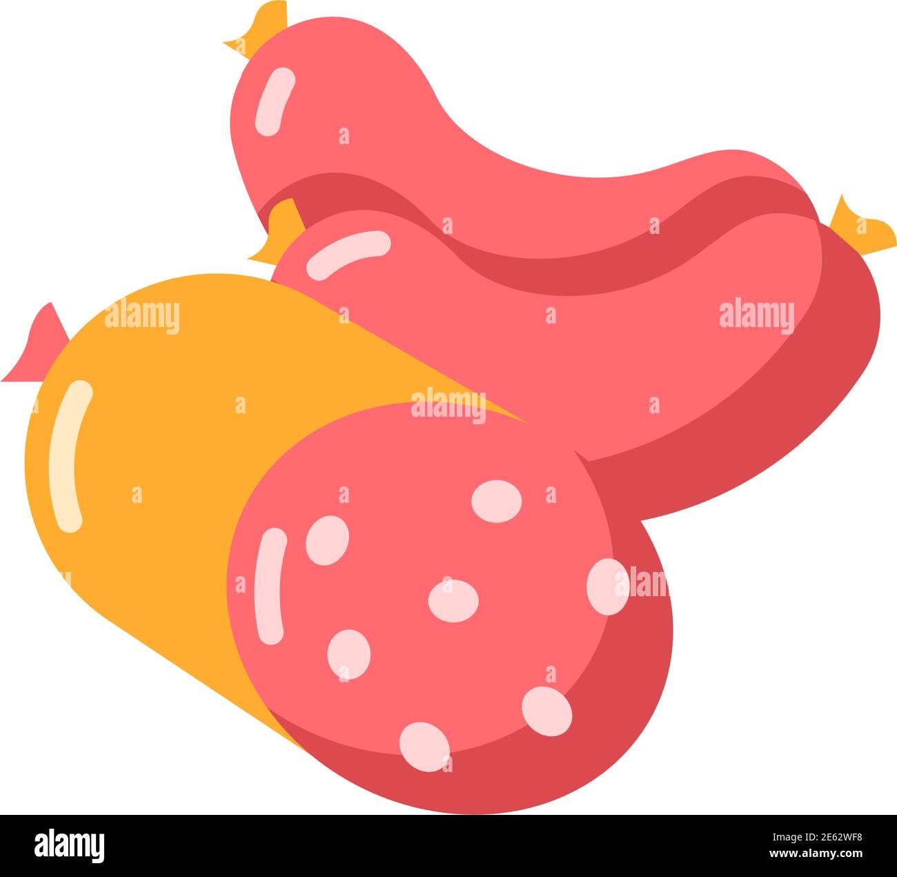Sausages food color icon Cut Out Stock Images & Pictures - Alamy