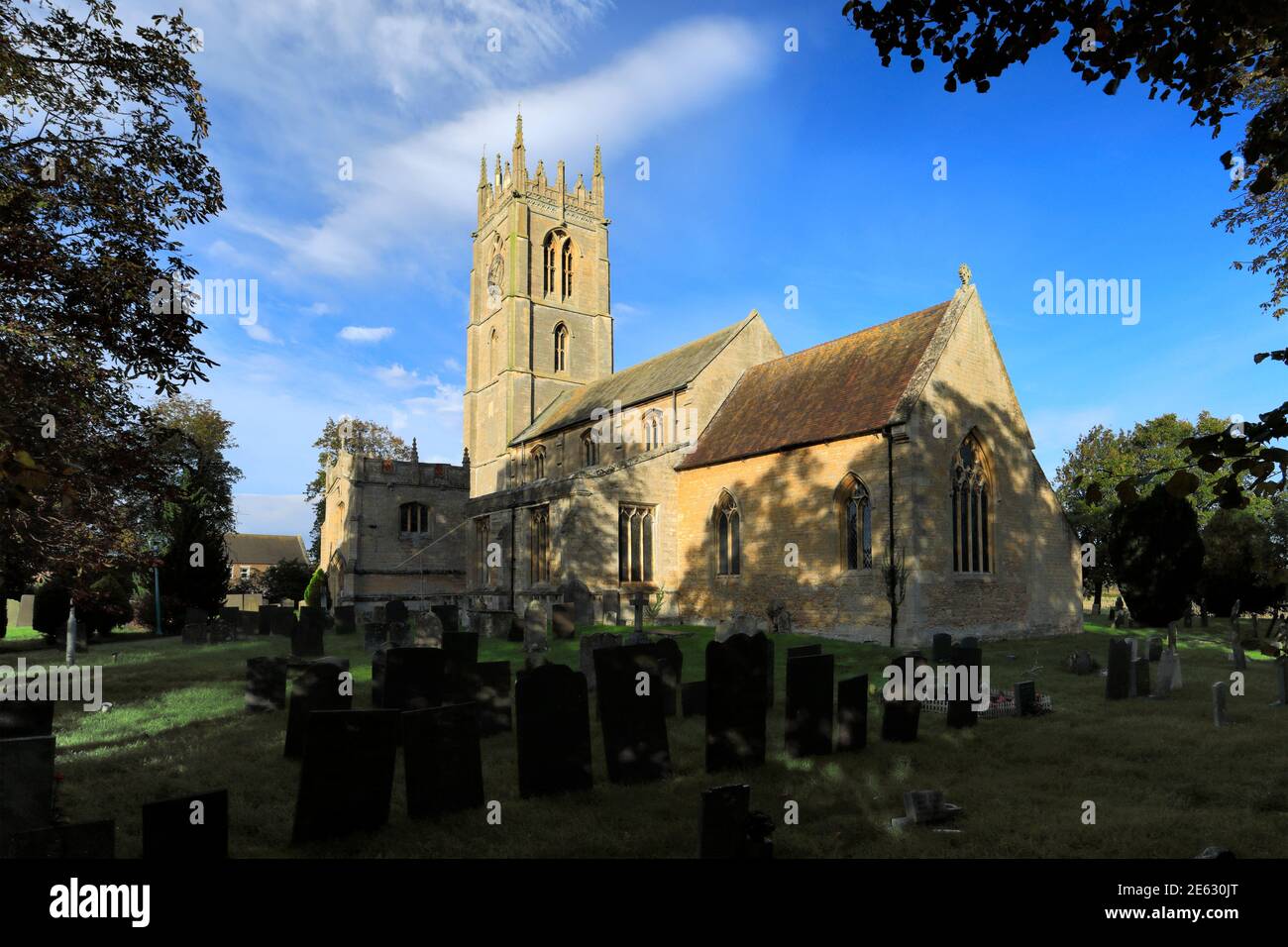 St Andrews parish church, Folkingham village; Lincolnshire; England, UK ...