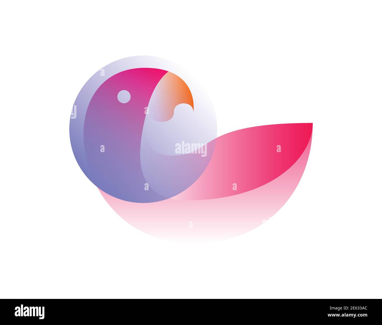Vector bird in gradient style. Digital art Stock Vector Image & Art - Alamy