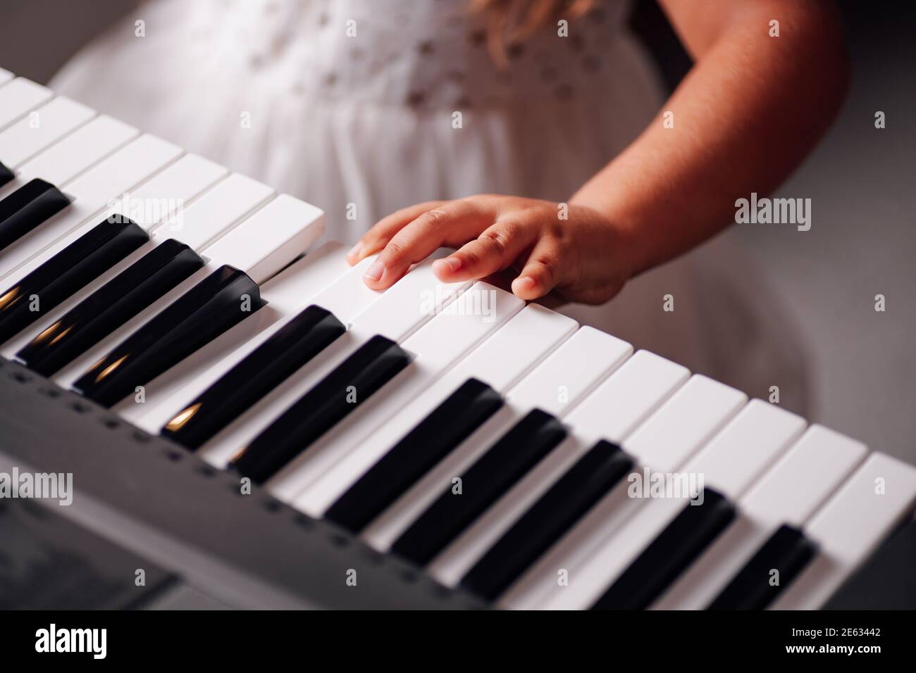 Child girl presses hand hi-res stock photography and images - Alamy