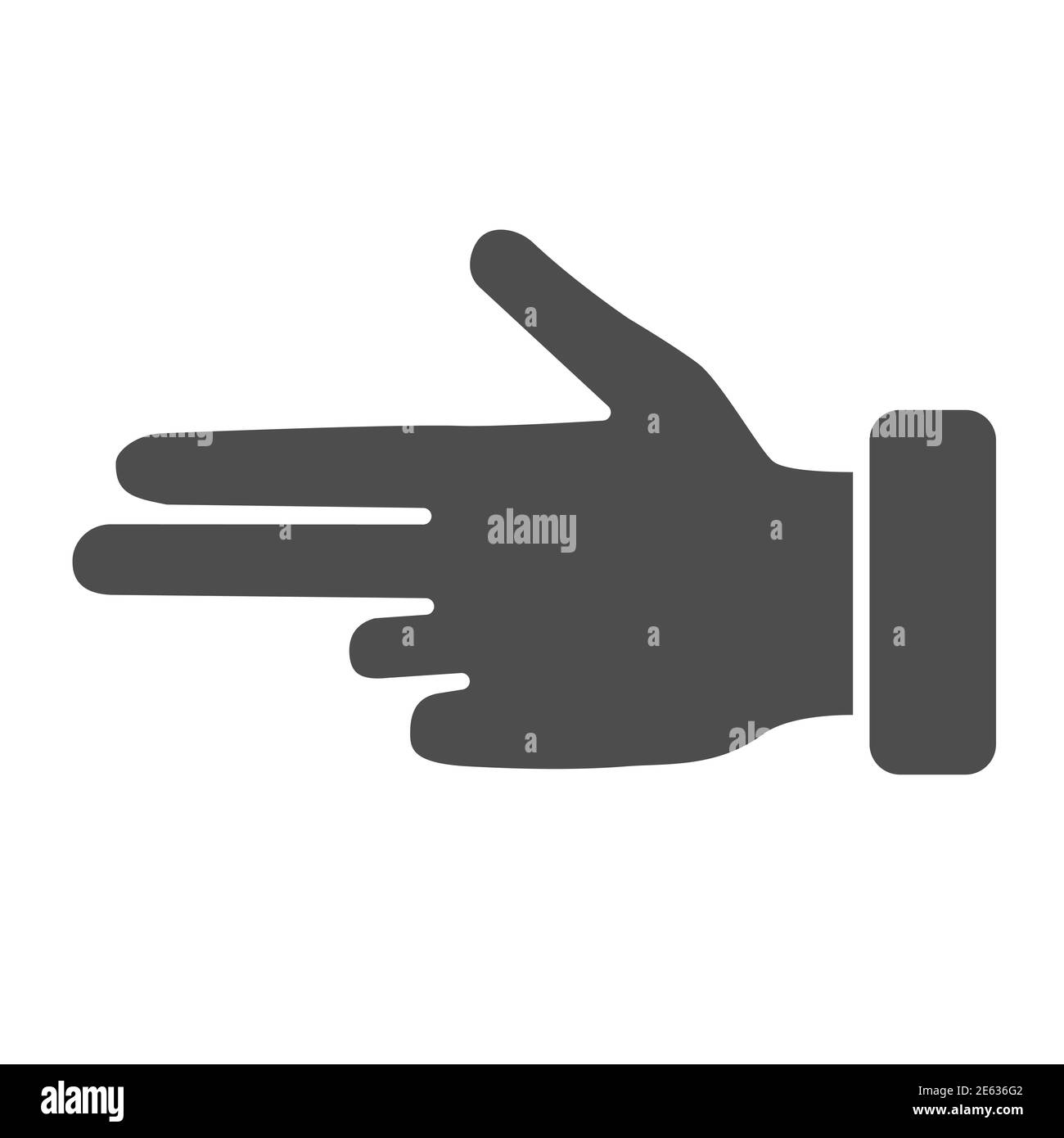 Three fingers gesture solid icon, Hand gestures concept, Pointing ...
