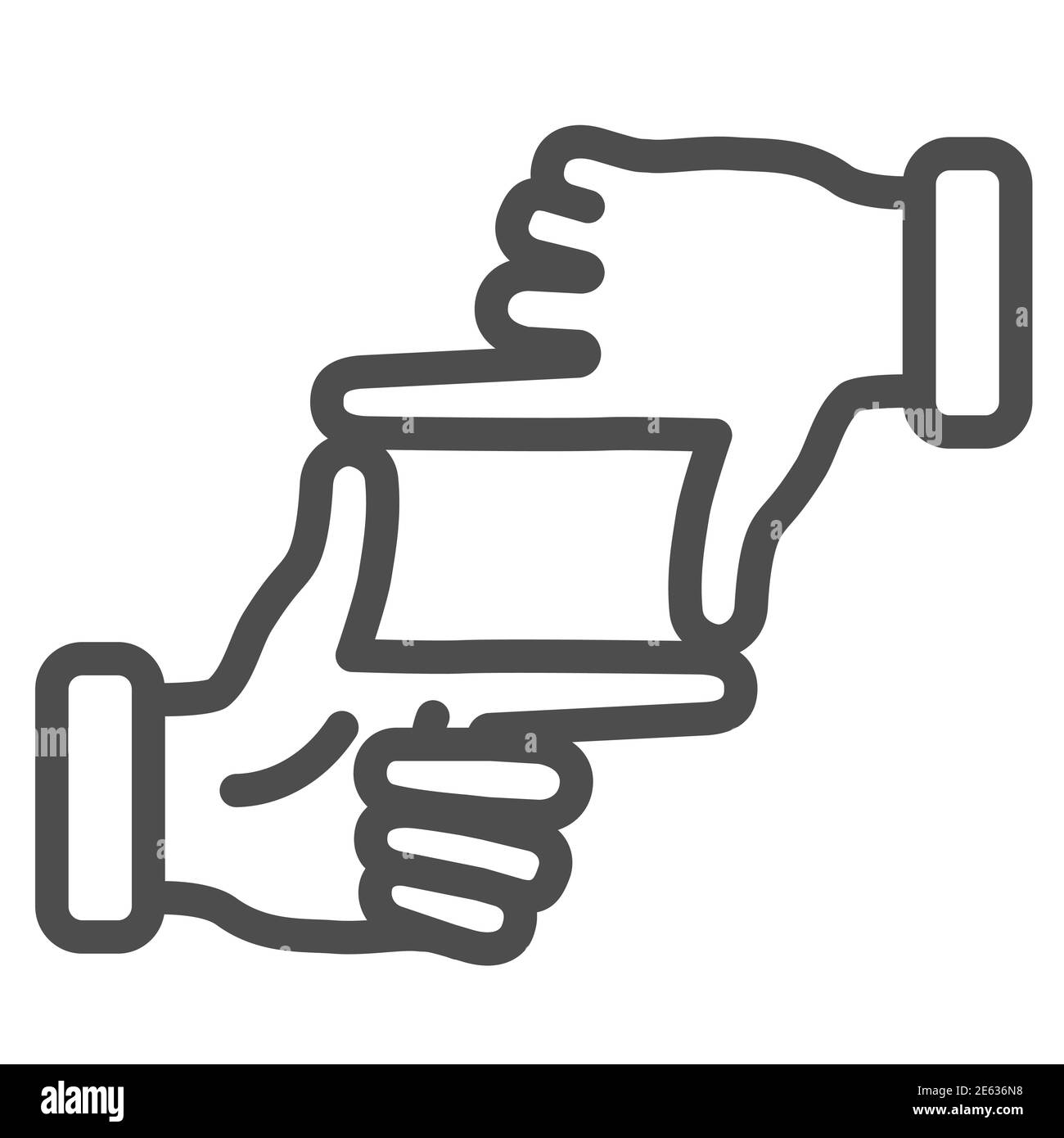 Human hands doing cropping symbol hi-res stock photography and images ...