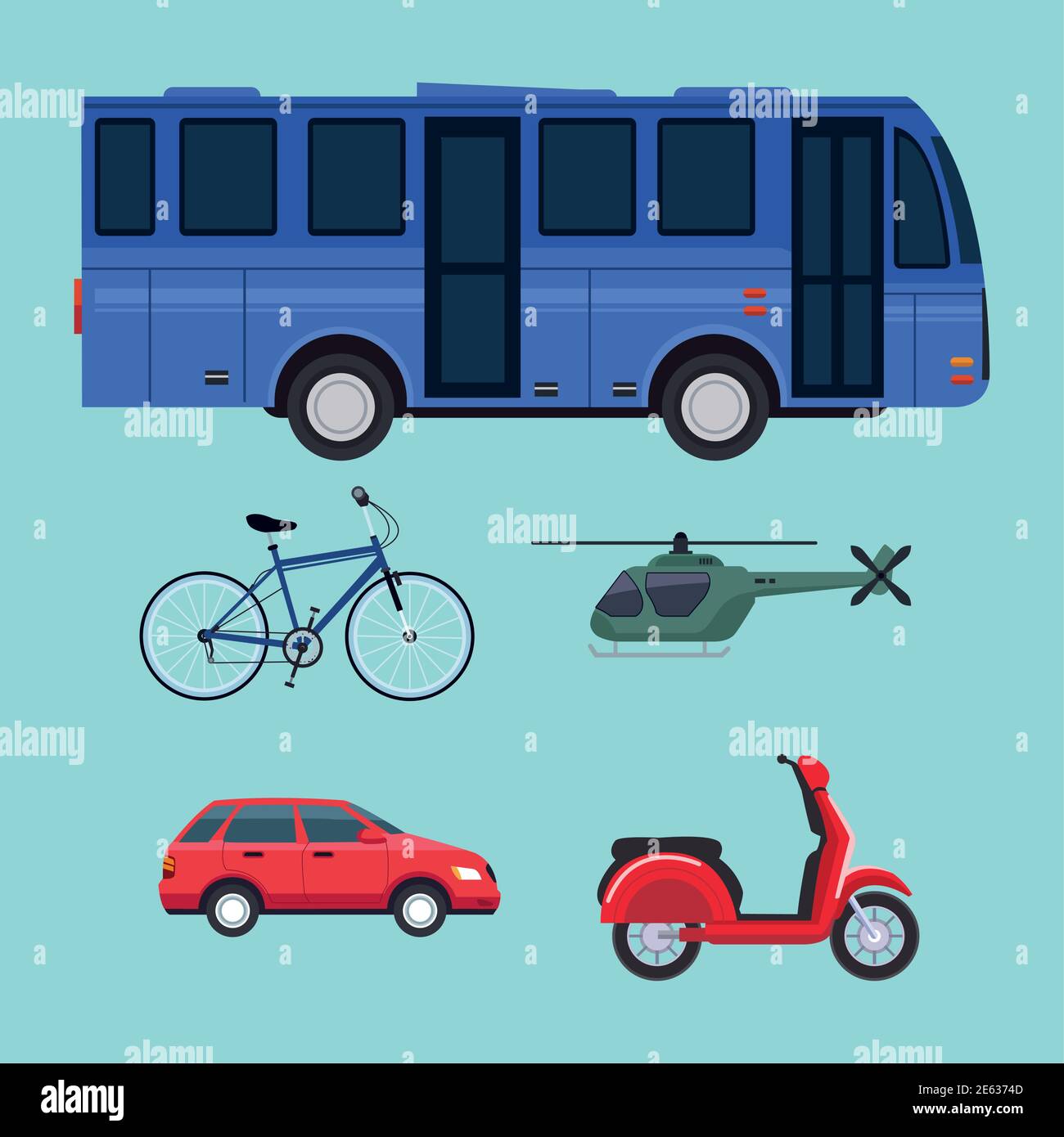 Bus vector bundle Stock Vector Images - Alamy
