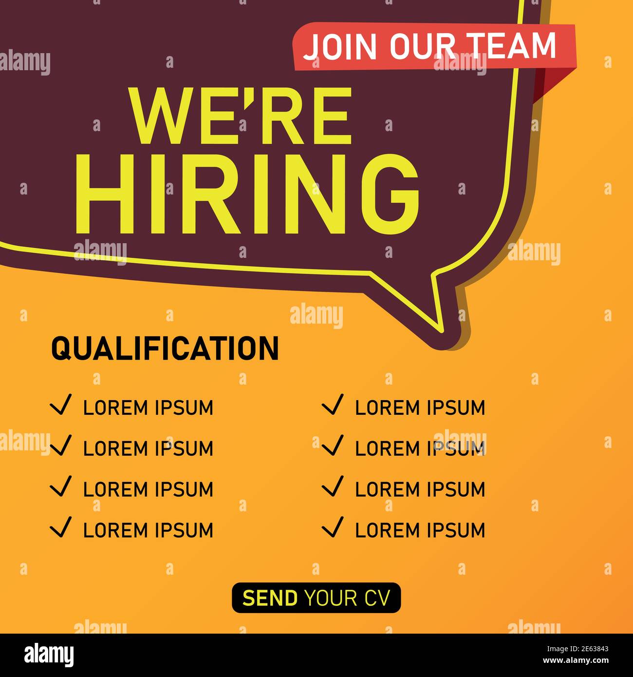 Hiring now text on Stock Vector Images - Alamy