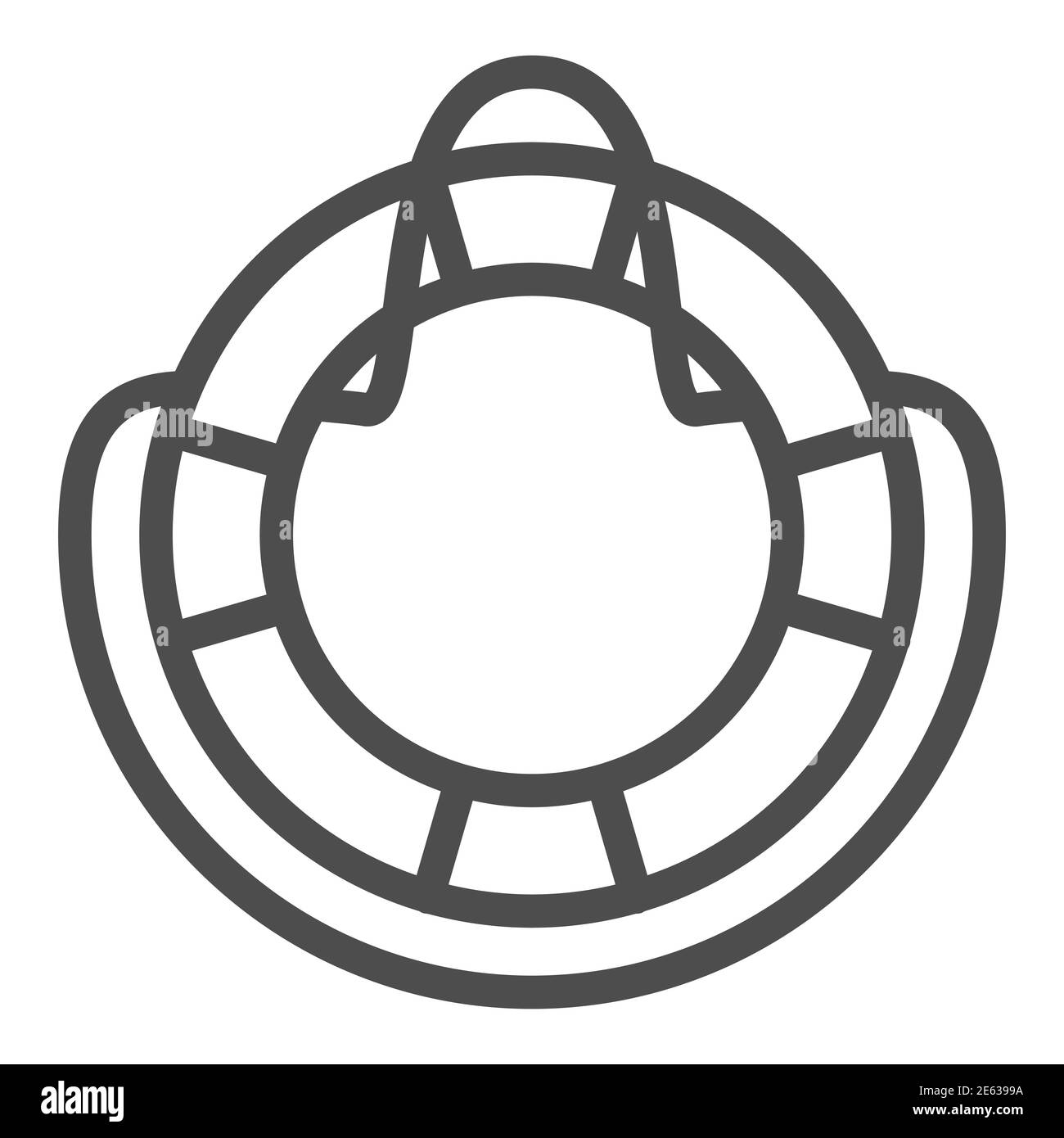 Lifebuoy line icon, Summer concept, life preserver sign on white ...