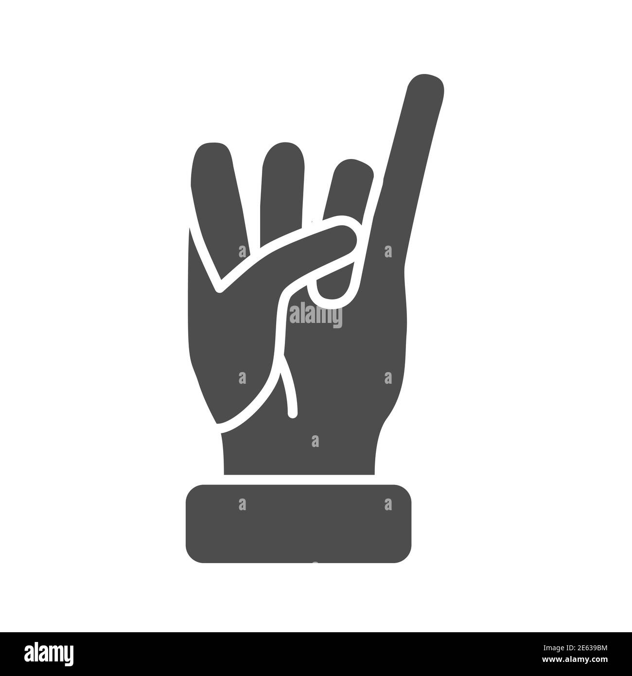 Little finger of human hand raised up solid icon, gestures concept ...