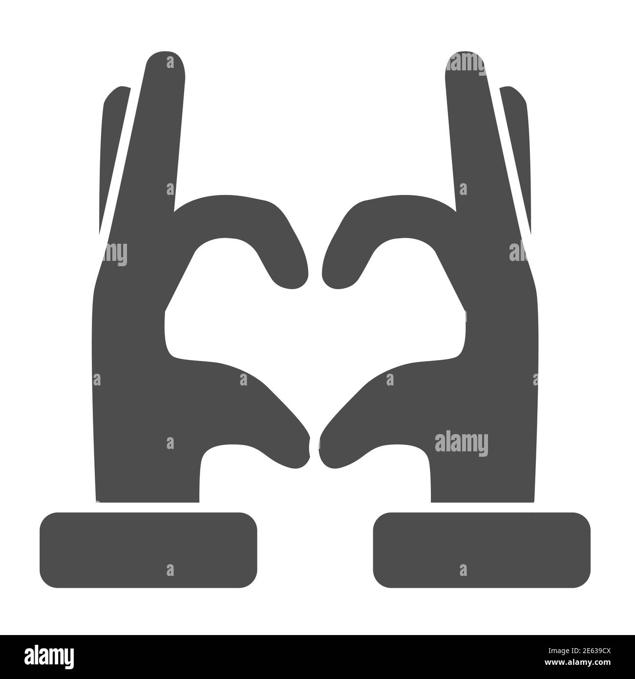 Hands in heart form solid icon, gestures concept, Heart shape hand ...