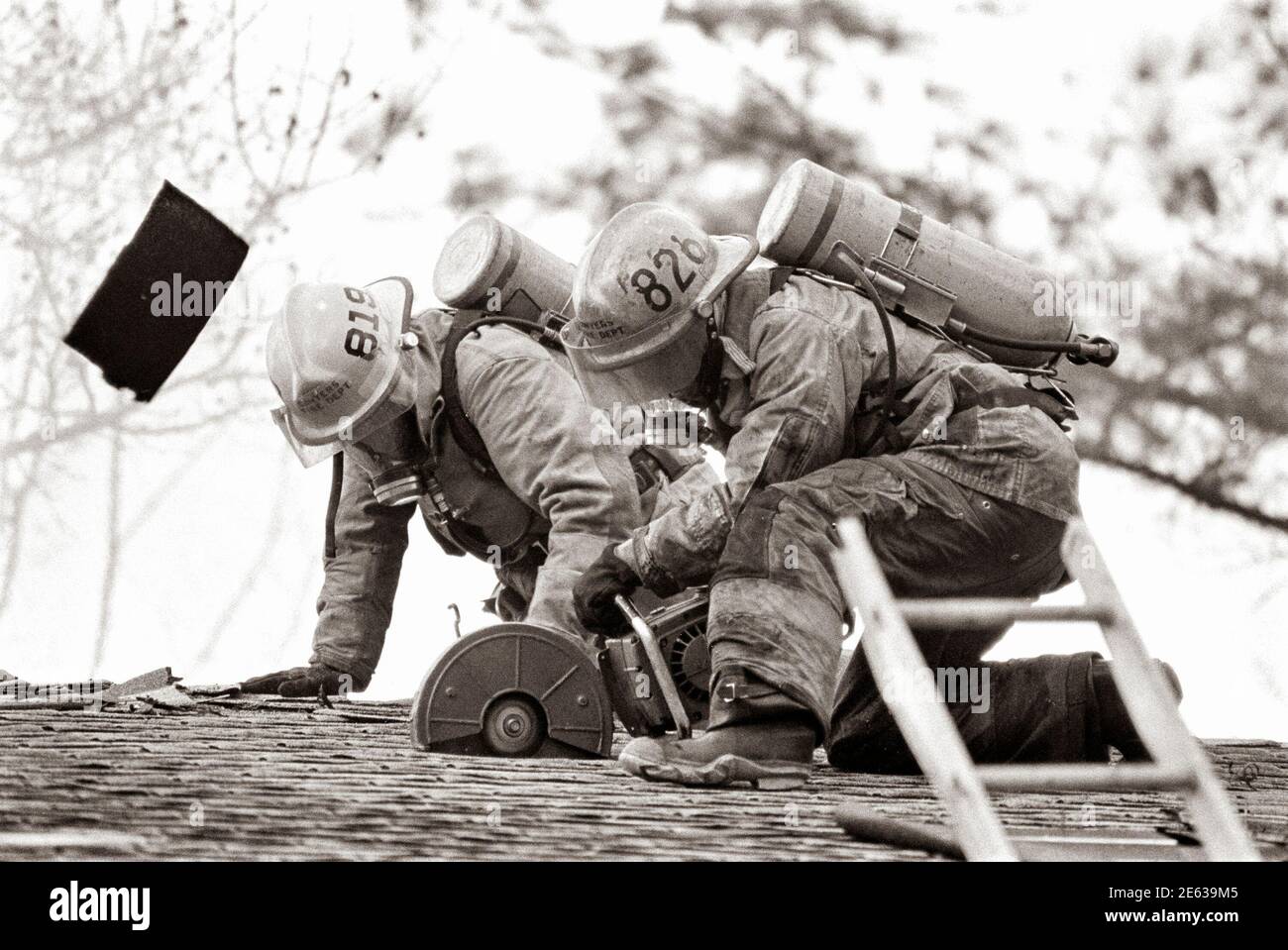 Firefighters at work. A firefighter is a rescuer extensively trained in ...