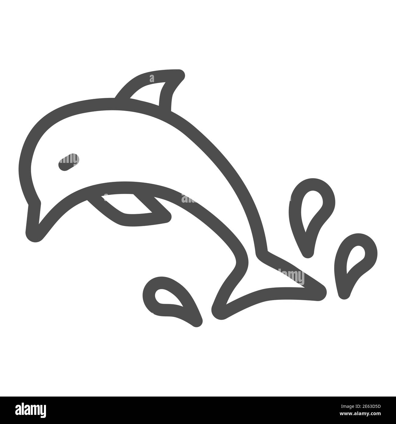 Jumping Dolphin Outline