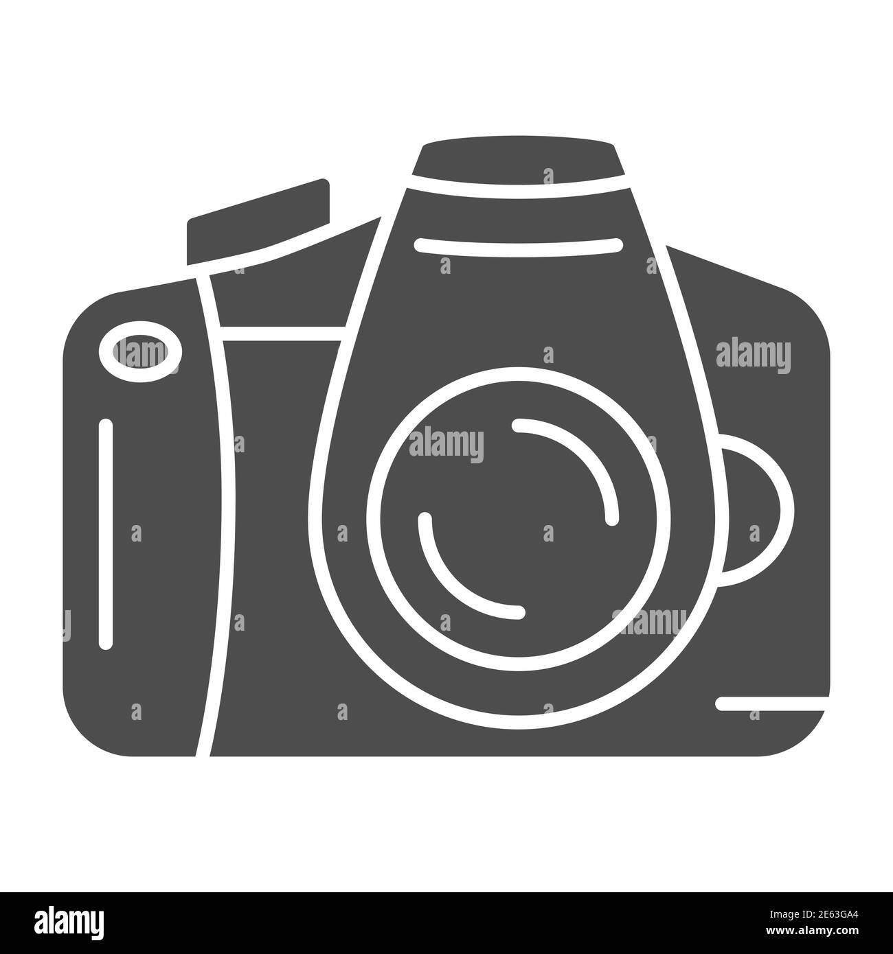 Camera solid icon, photography equipment concept, Tourist camera sign ...