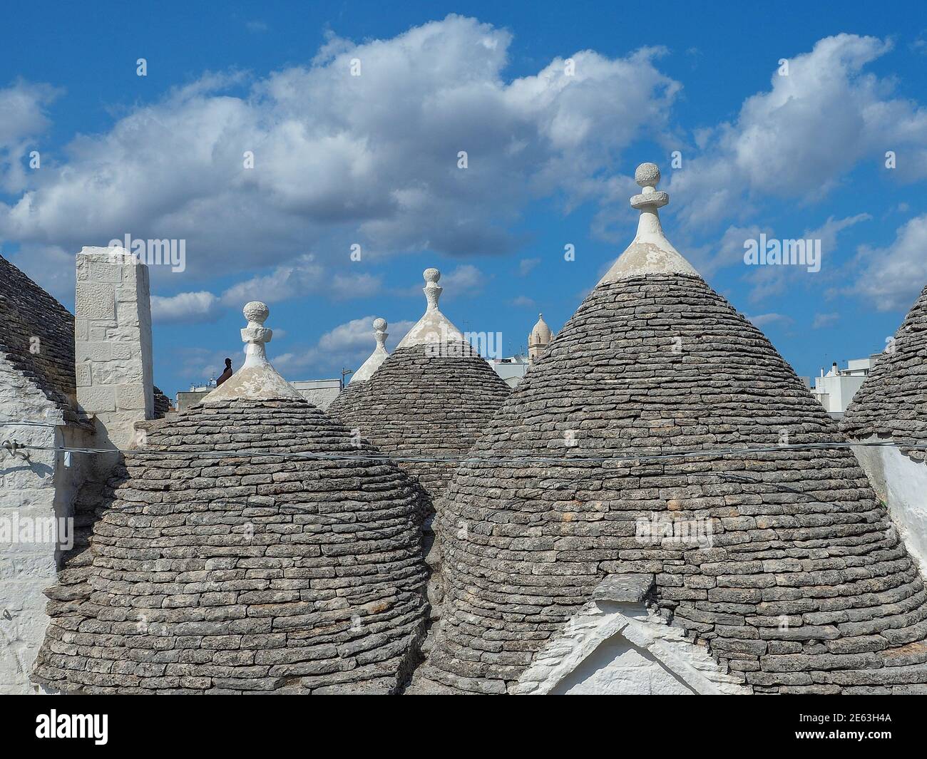 ALBEROBELLO, ITALY - September 9, 2017: Conical roofs of traditional ...