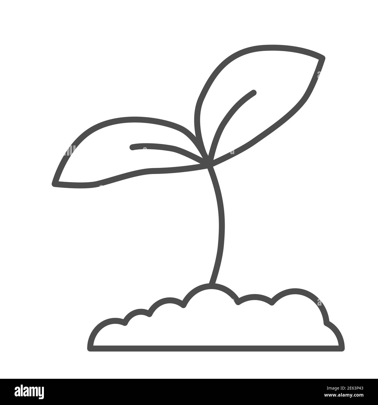 Sprouting Seed Clipart Black