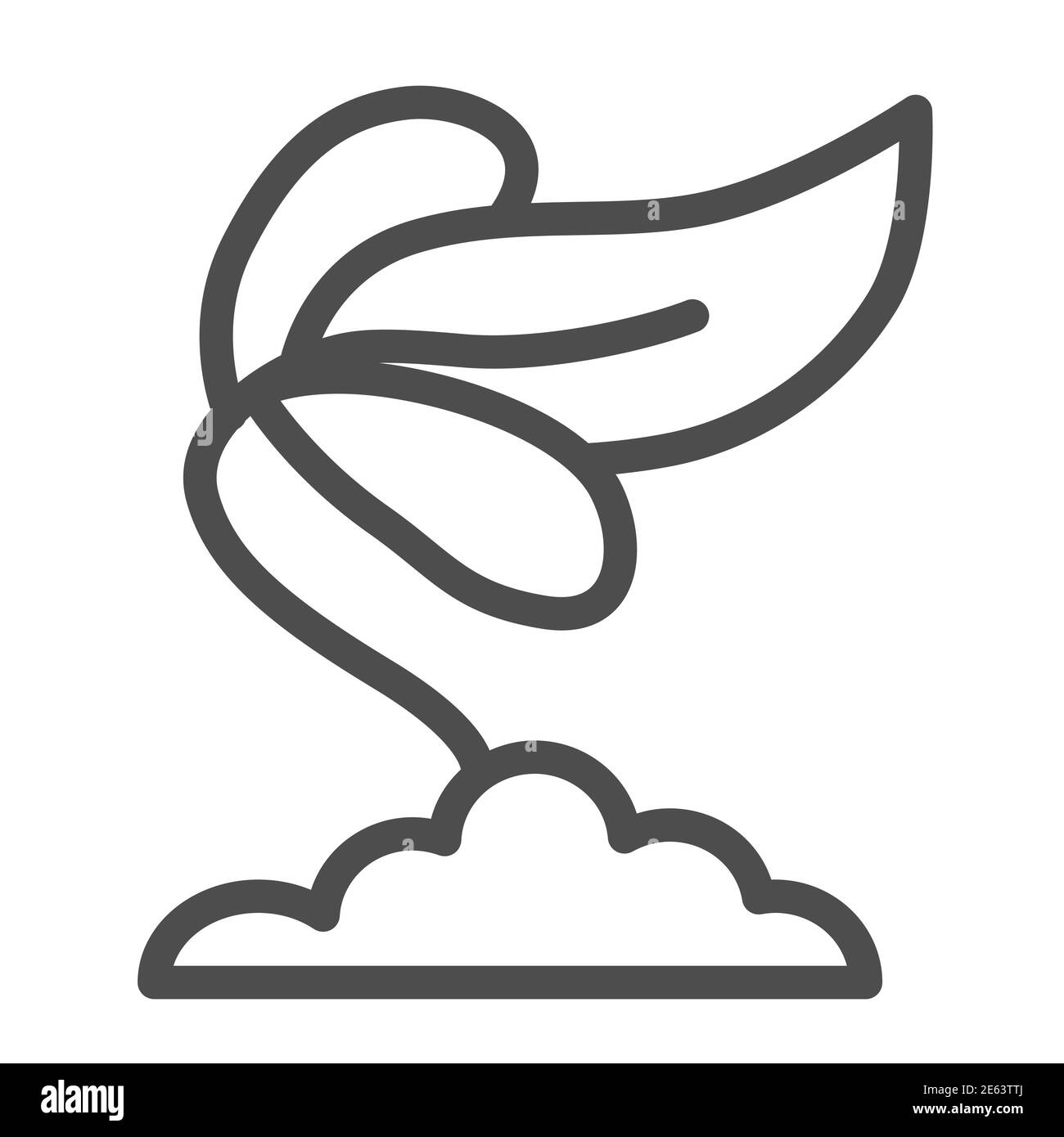 Iris flower line icon, floral concept, spring flower blossom sign on ...