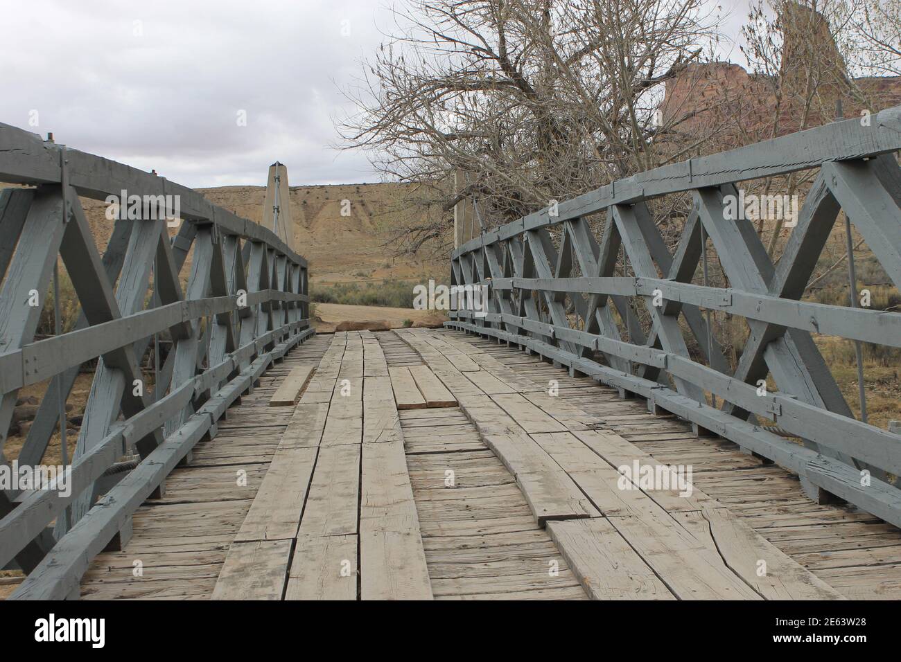 An Old Swinging Bridge Stock Photo - Alamy