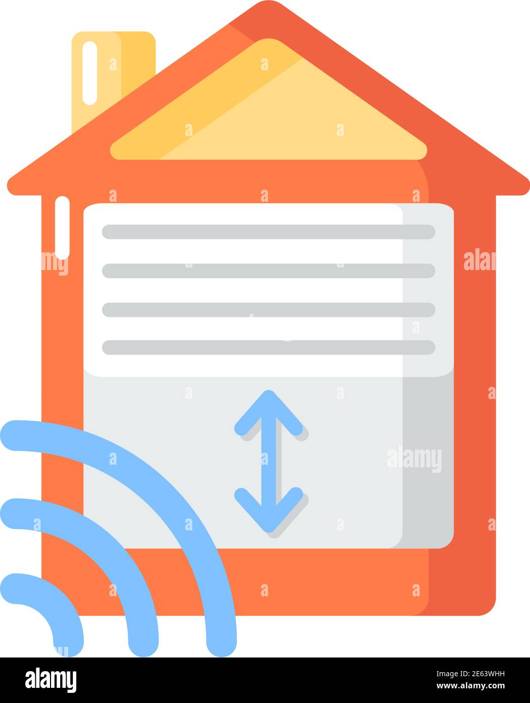 Garage door opener vector flat color icon Stock Vector Image & Art - Alamy