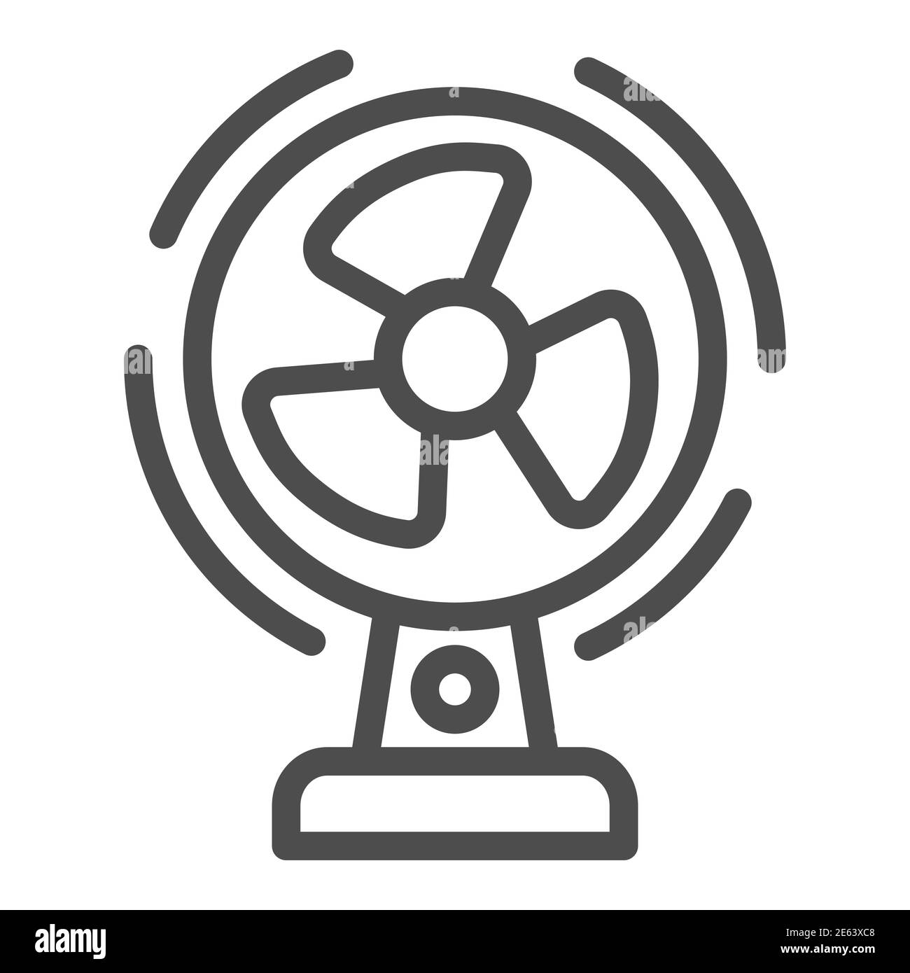 Blower line icon, hotel electronics concept, Ventilator sign on white ...