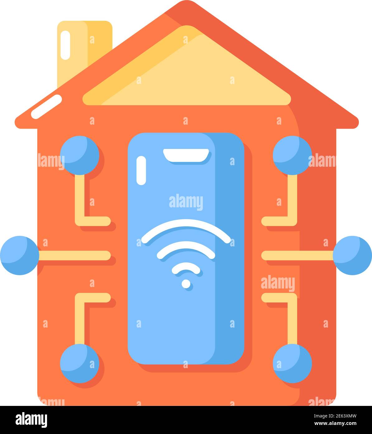 Remote access vector flat color icon Stock Vector Image & Art - Alamy