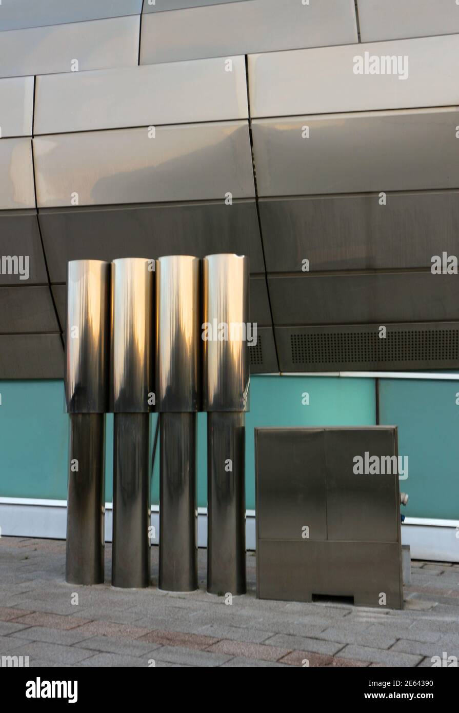 Stainless steel pipe outlets from the air conditioning of the Sports ...