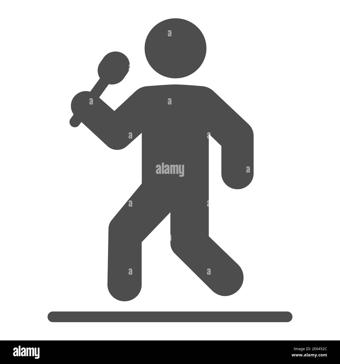 Singer solid icon, Music festival concept, Man with microphone sign on ...