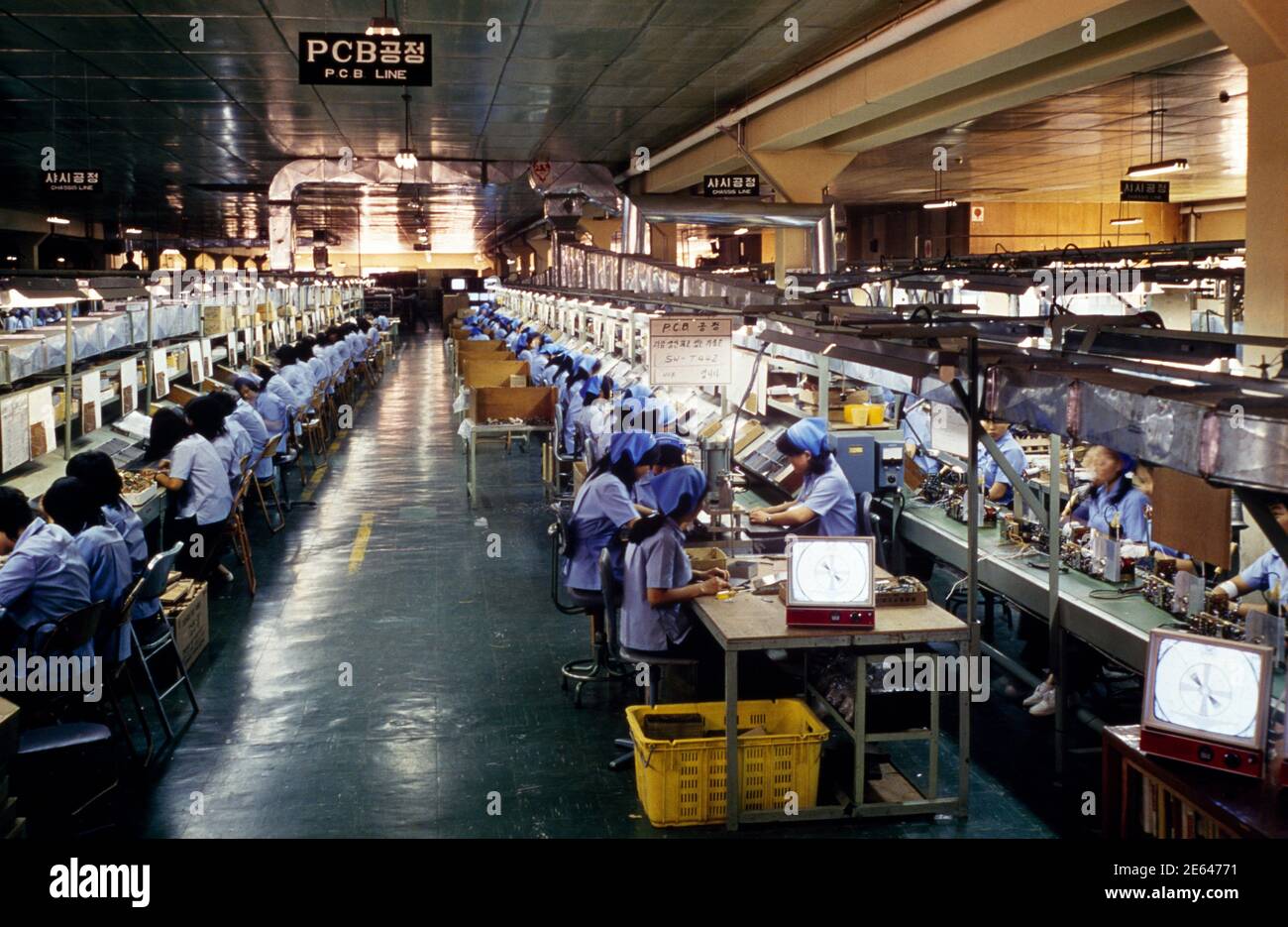 South Korea Television Set Assembly Line in Factory Stock Photo - Alamy