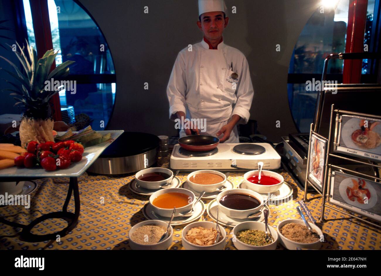 Dubai UAE Waffles City Centre Hotel Chef With Dishes Stock Photo - Alamy