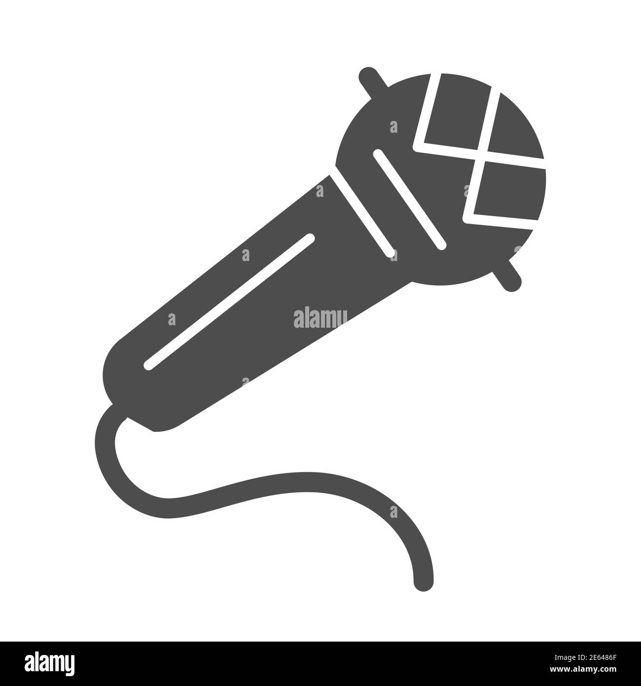Microphone solid icon, Music festival concept, mike sign on white ...