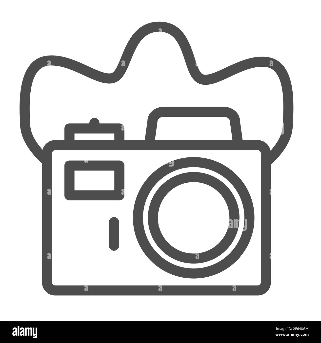 Camera line icon, photography concept, Vintage photo camera sign on ...