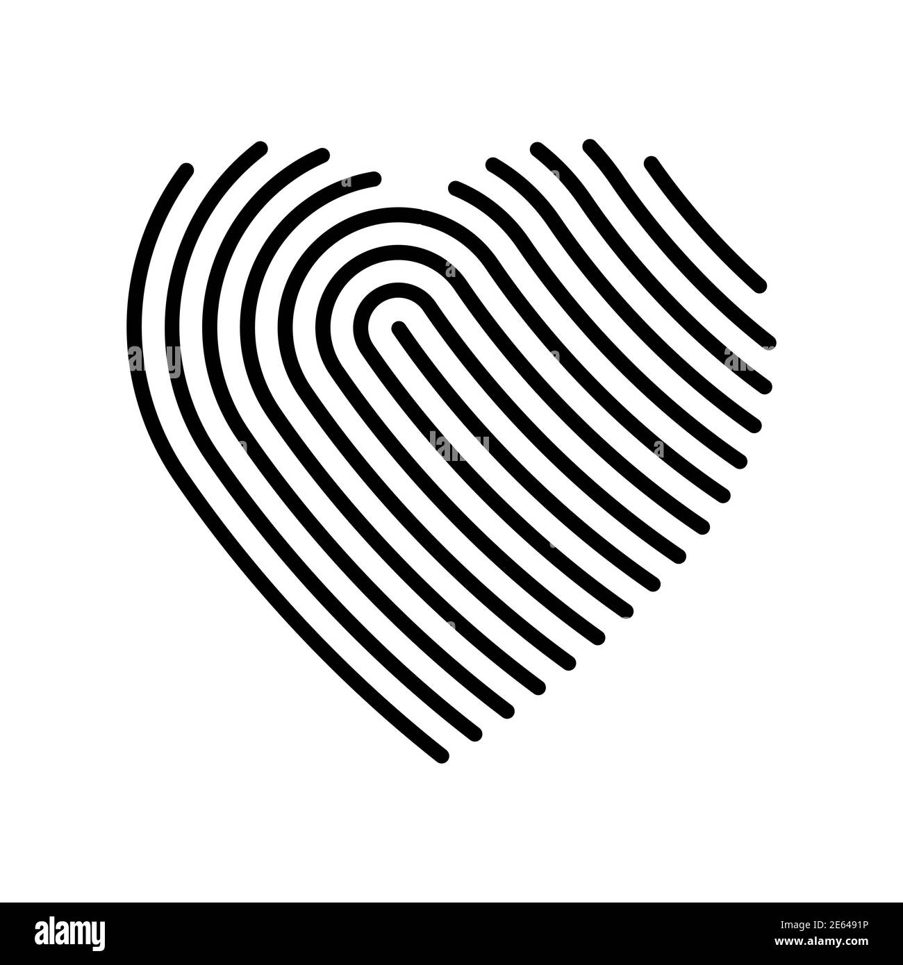 Fingerprint designed heart icon Stock Vector Image & Art - Alamy