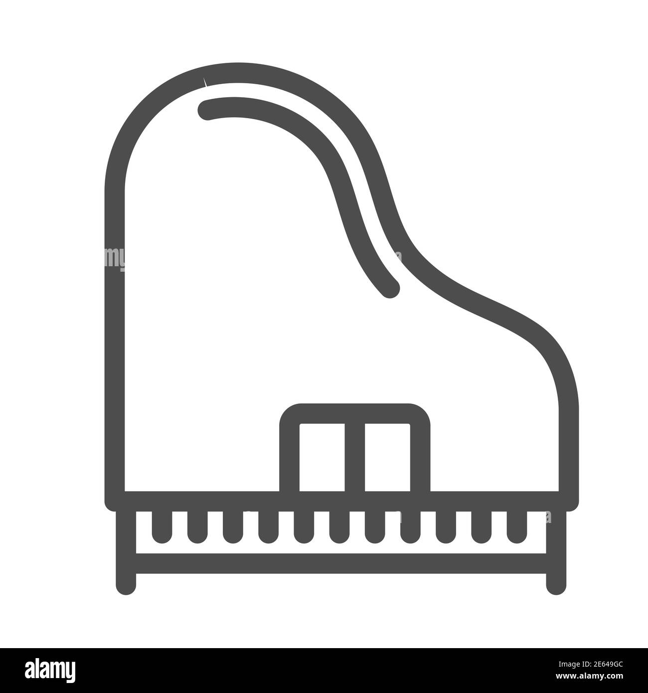 Piano line icon, Music instruments concept, synthesizer sign on white ...