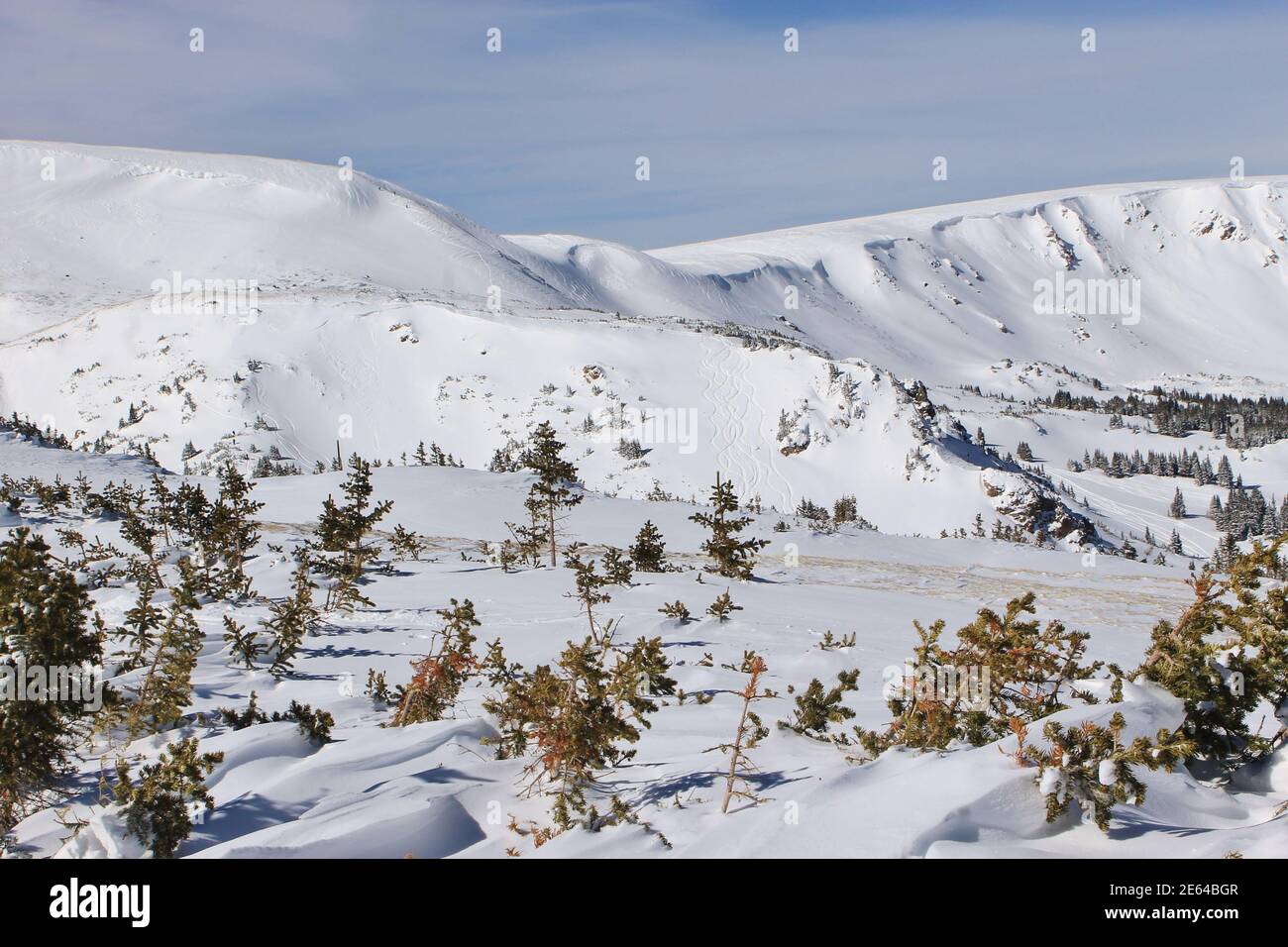 Winter Scene At High Elevation Stock Photo - Alamy