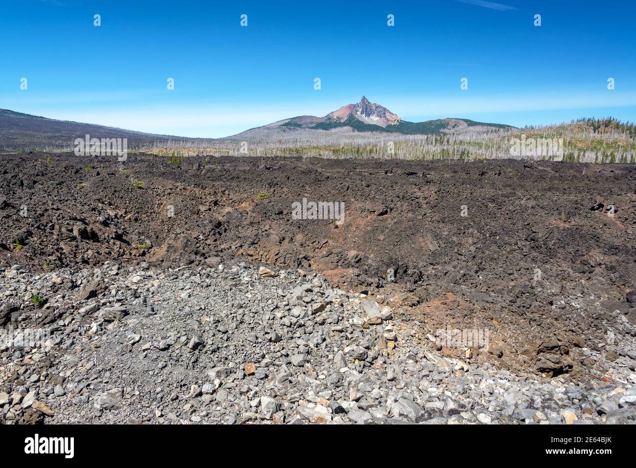 Stunning lava flow landscape near Sisters, Oregon Stock Photo - Alamy