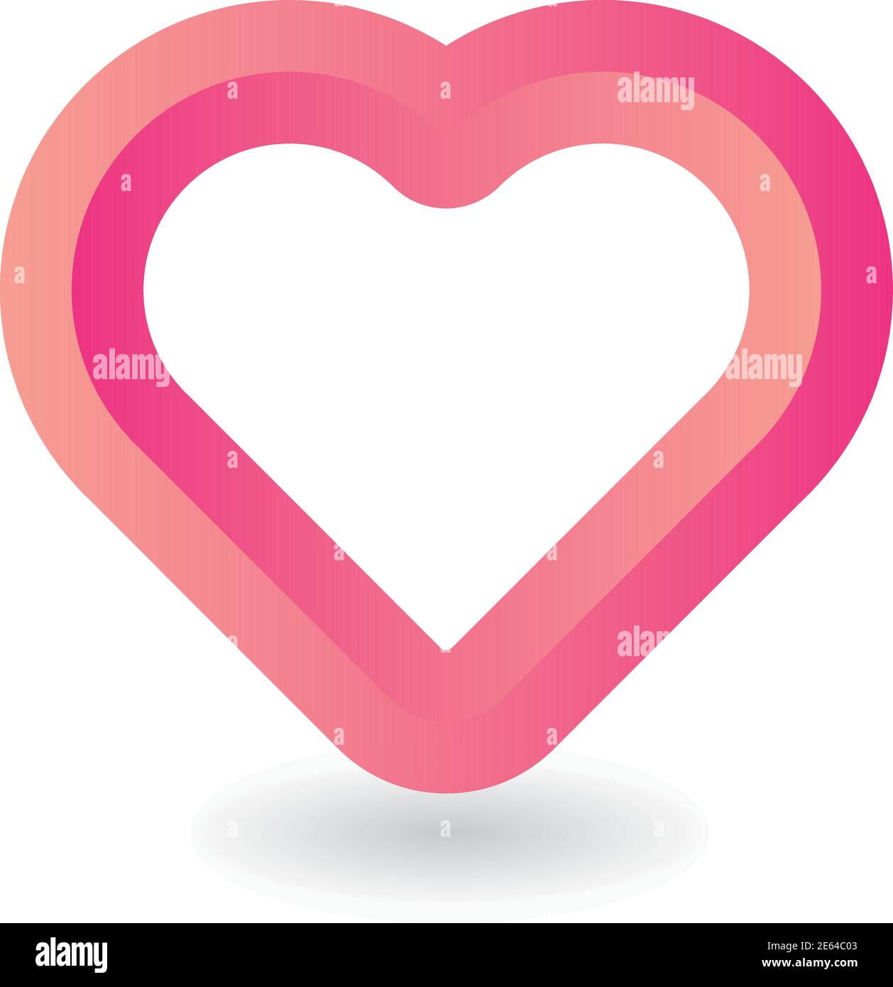 Pink Heart Outlines