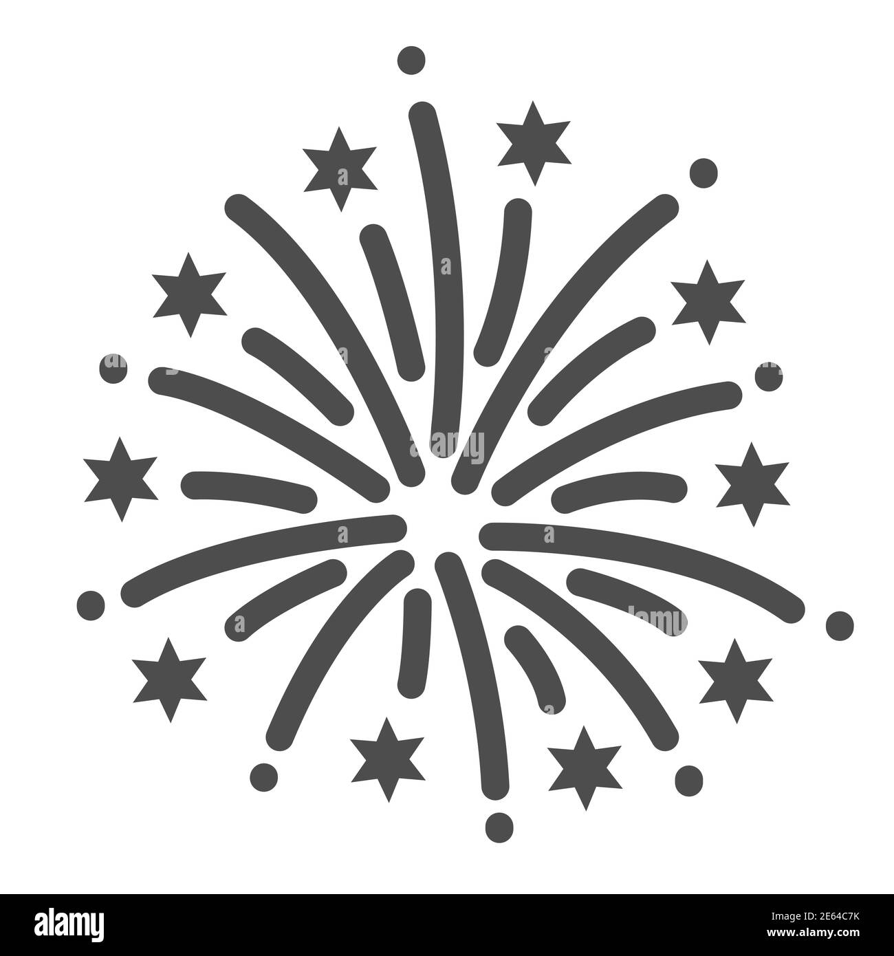 Firework line icon, Explosive pyrotechnic show concept, Fireworks with ...