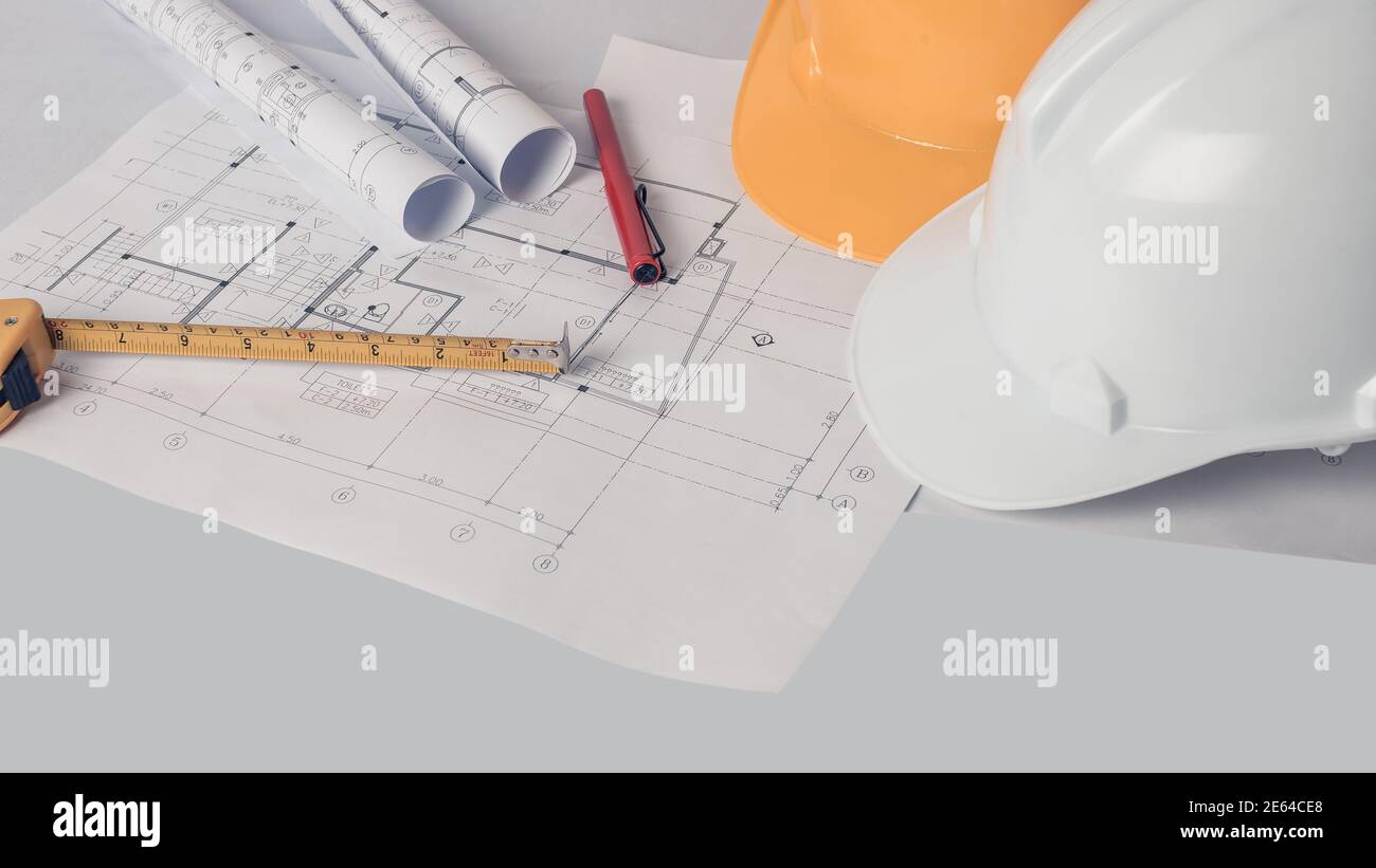 Architect, engineer concept, Represents the working style of architects ...
