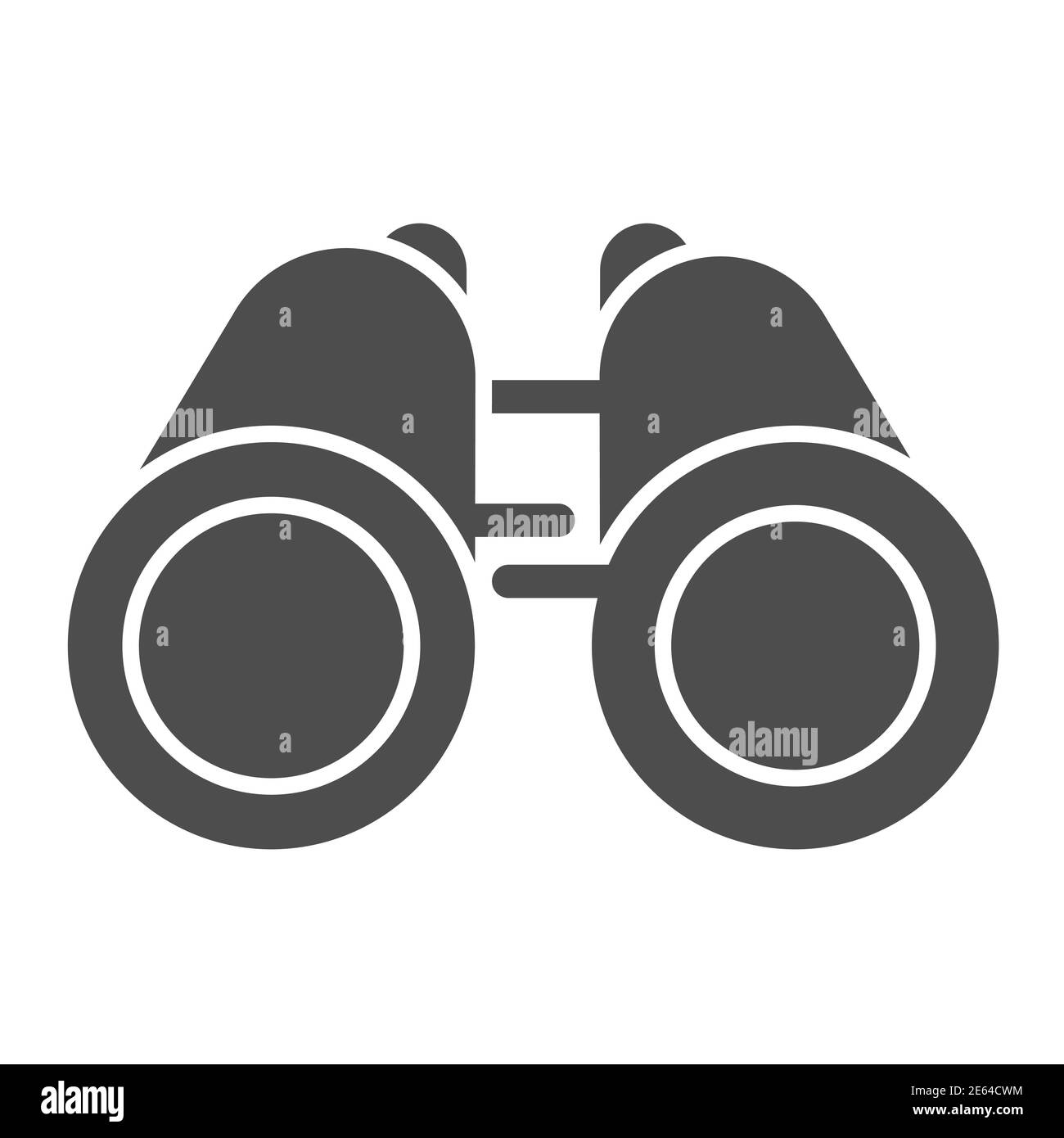 Binoculars solid icon, ocean concept, Binocular sign on white ...