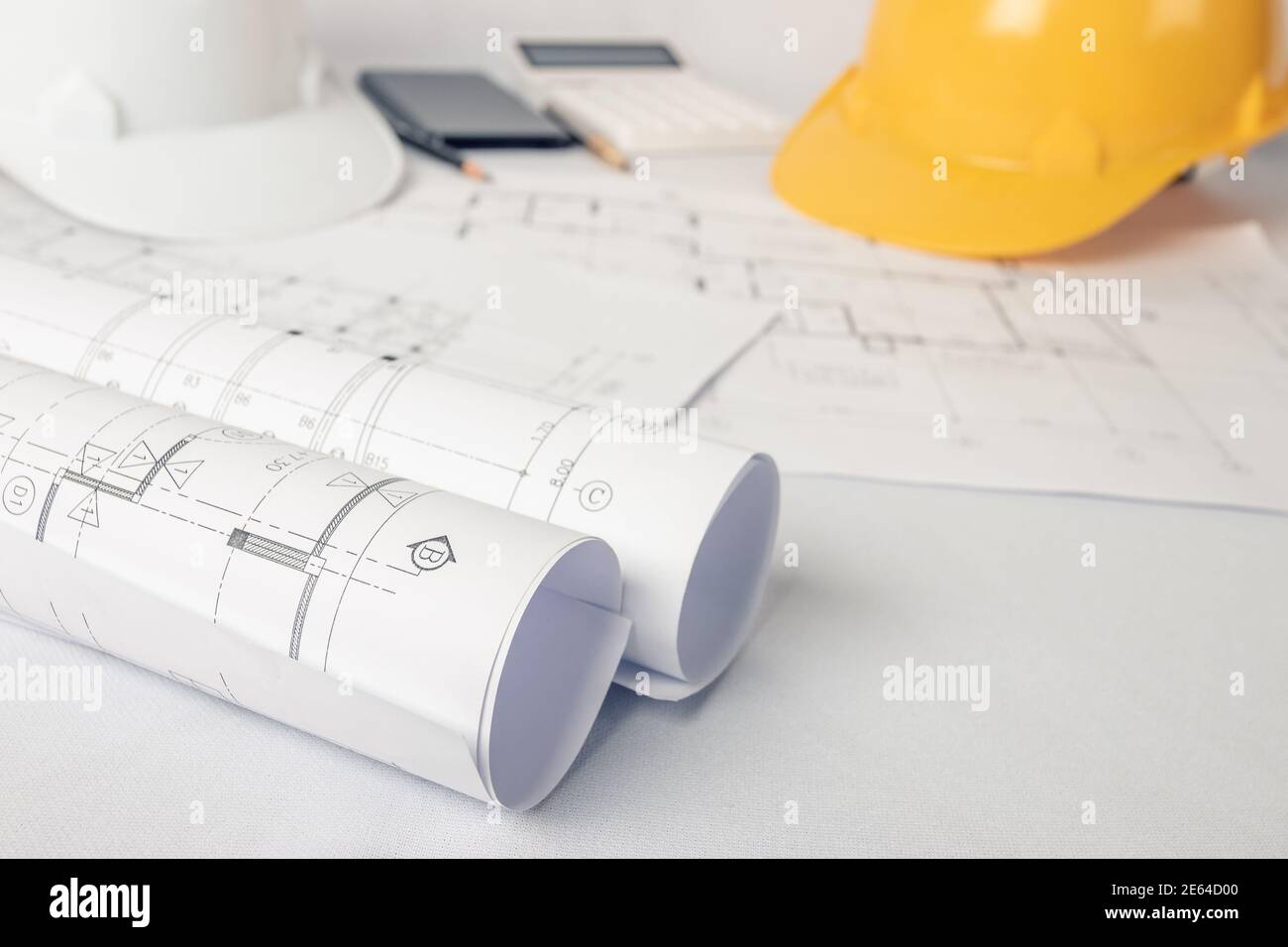 Architect, engineer concept, Represents the working style of architects ...