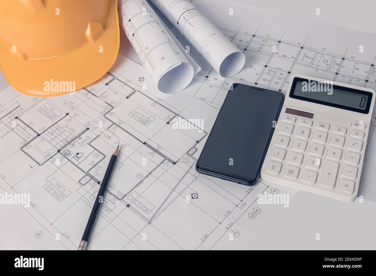 Architect, engineer concept, Represents the working style of architects ...