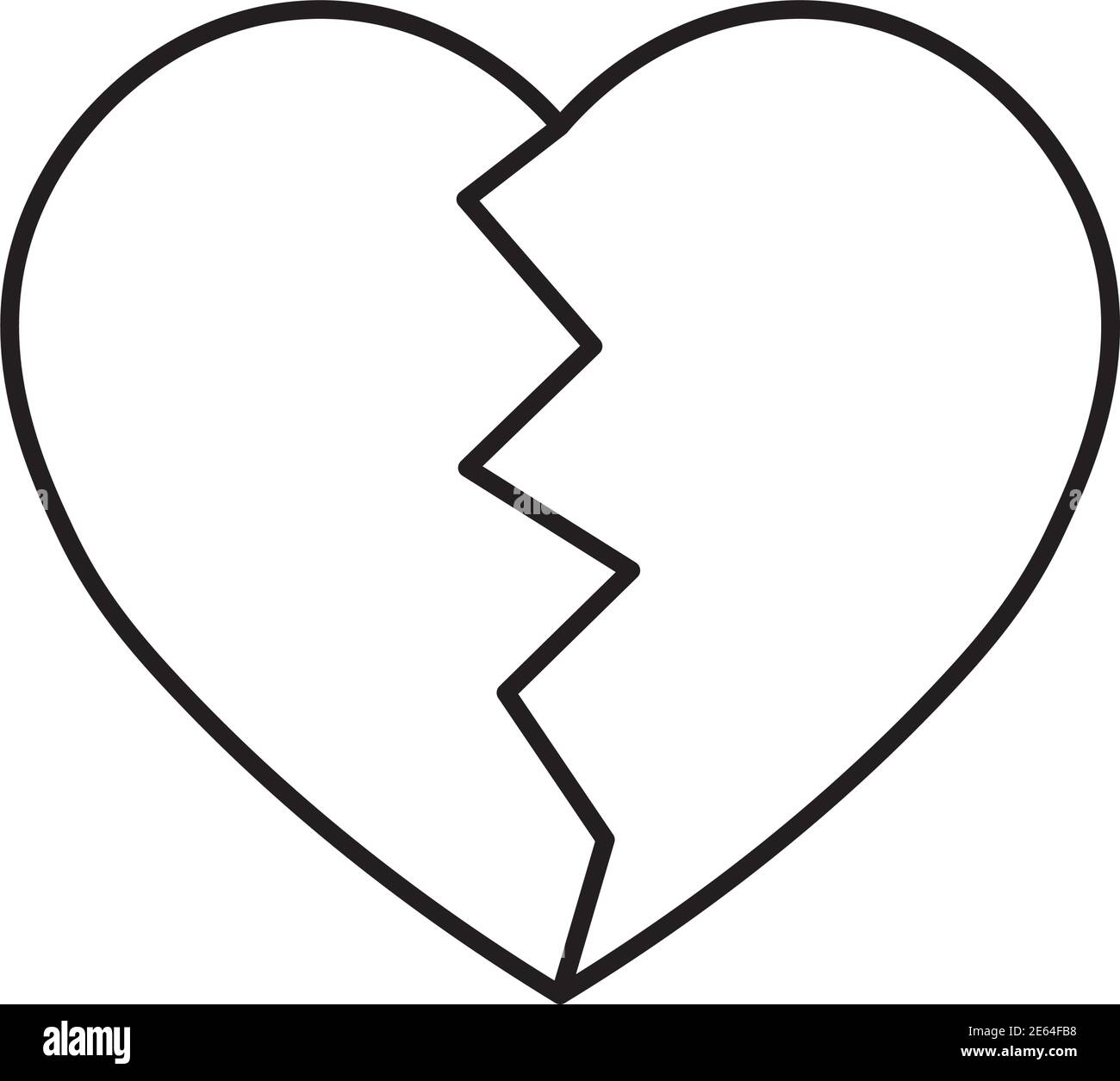 Broken heart icon. Simple flat vector illustration Stock Vector Image ...