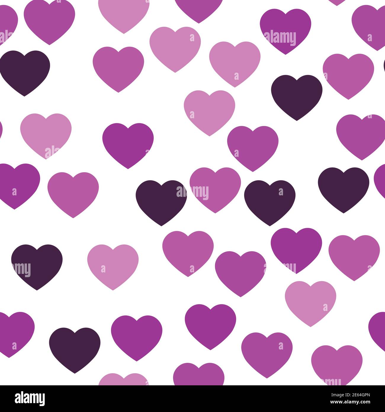 Pink hearts seamless pattern. Random scattered hearts background. Love ...