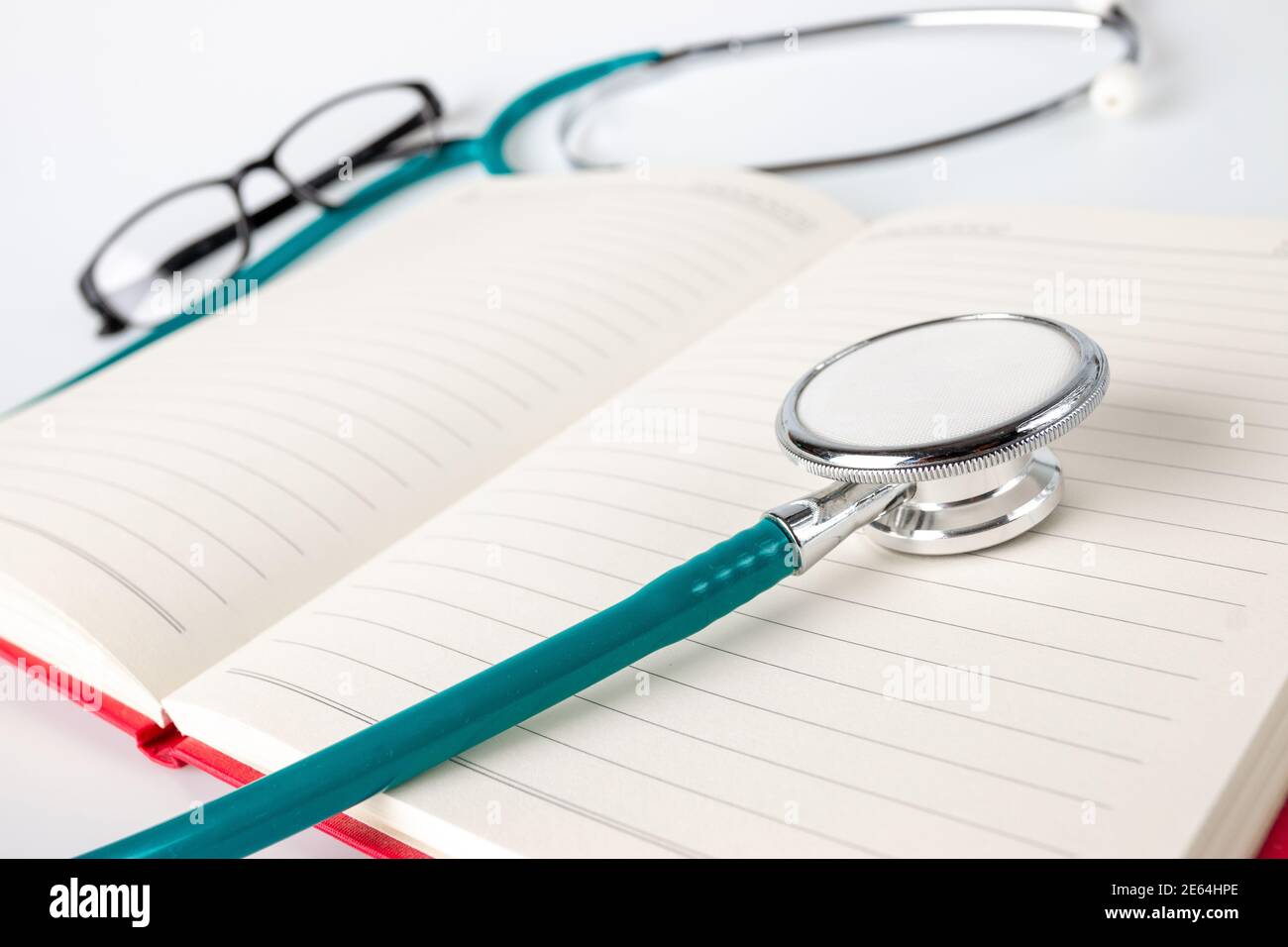 Doctor's tools on white background, Medical, health care concept Stock ...