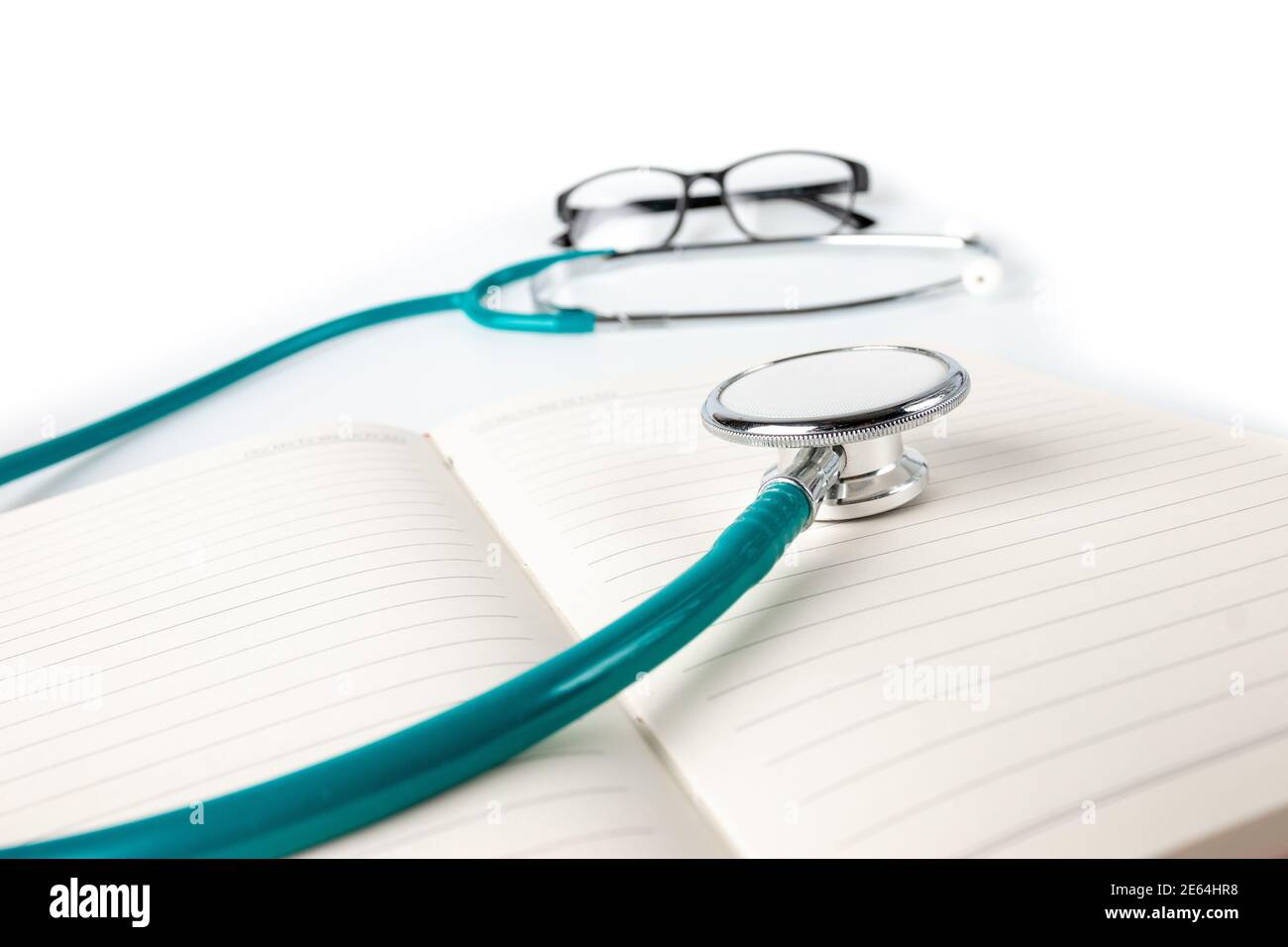 Doctor's tools on white background, Medical, health care concept Stock ...