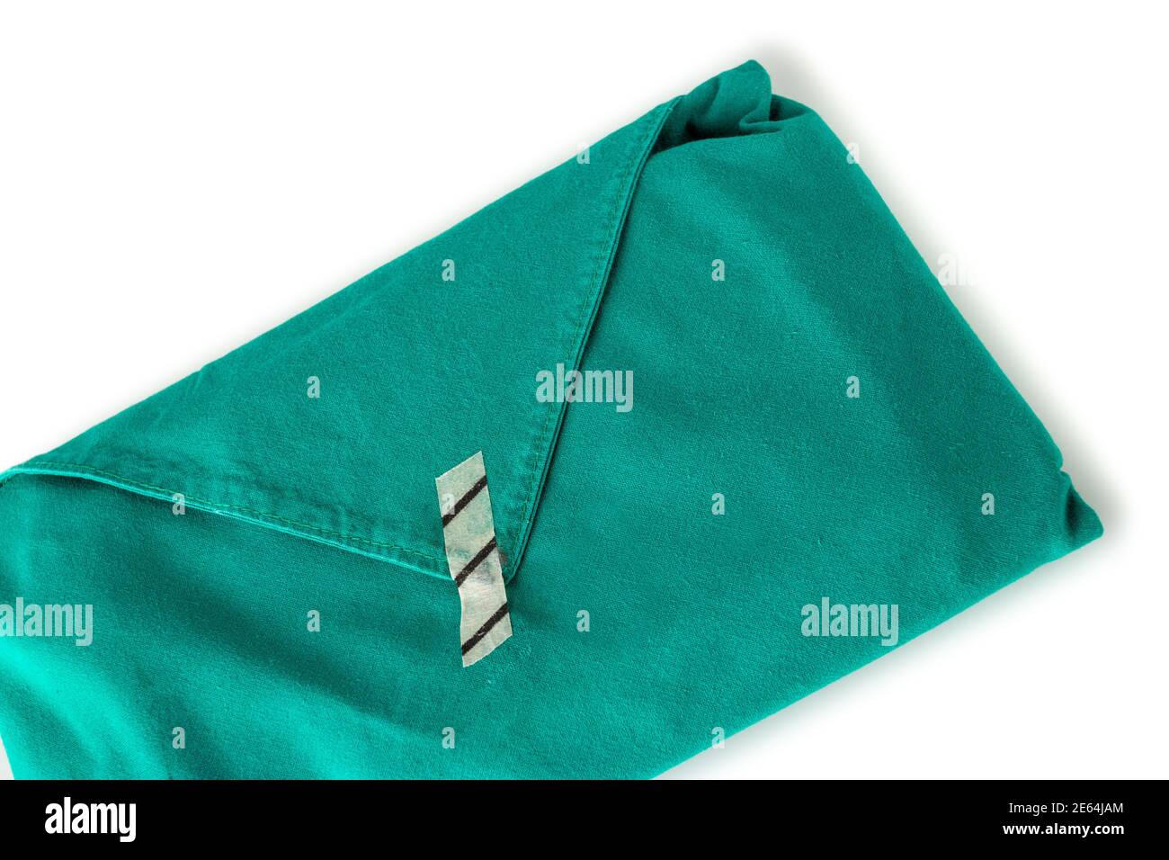 Medical equipment on a green cloth in the operating room, medical ...