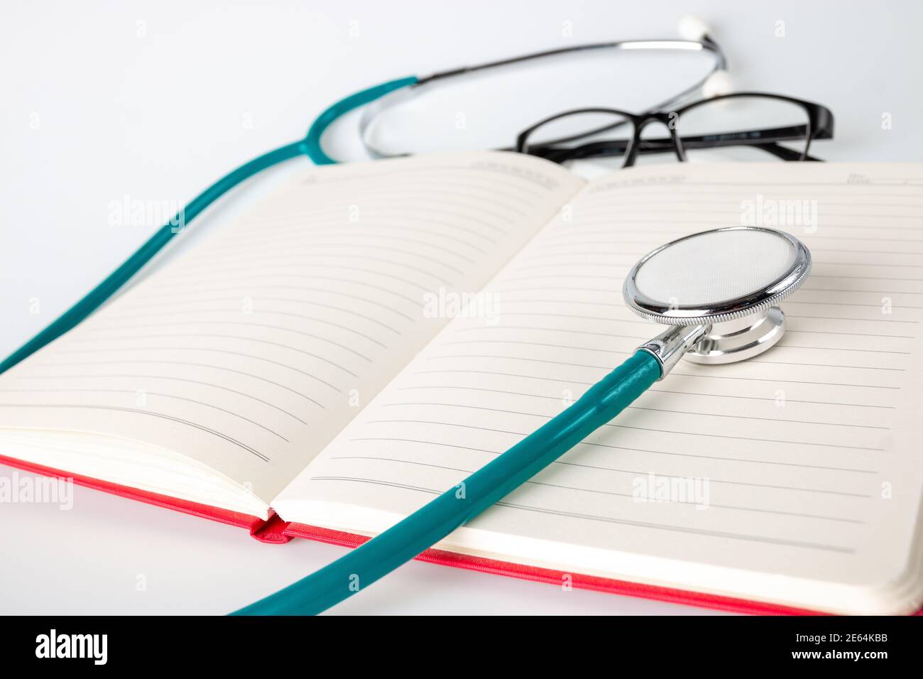 Doctor's tools on white background, Medical, health care concept Stock ...