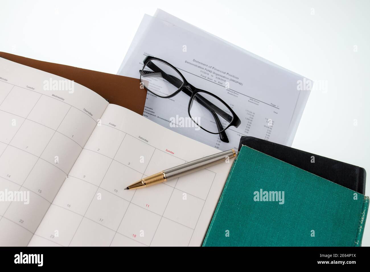 Diary yearly planner 2020, Beginning a new life concept Stock Photo - Alamy