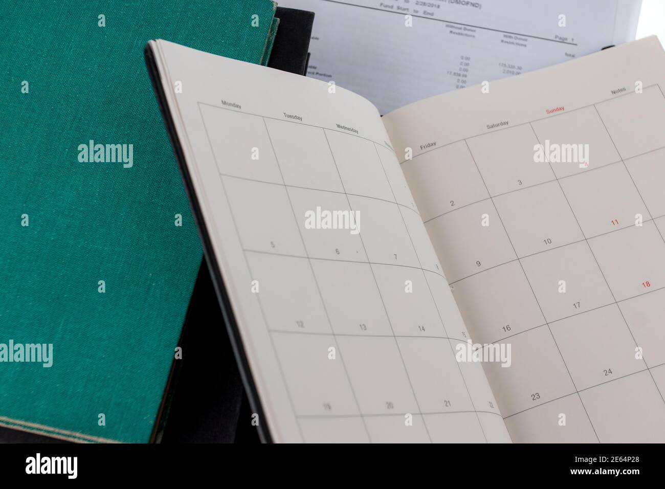 Diary yearly planner 2020, Beginning a new life concept Stock Photo - Alamy