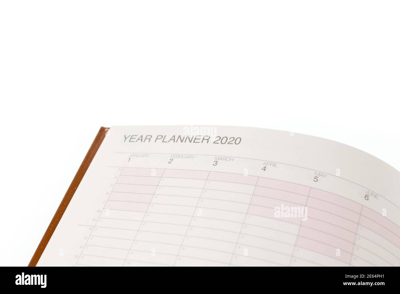 Diary yearly planner 2020, Beginning a new life concept Stock Photo - Alamy