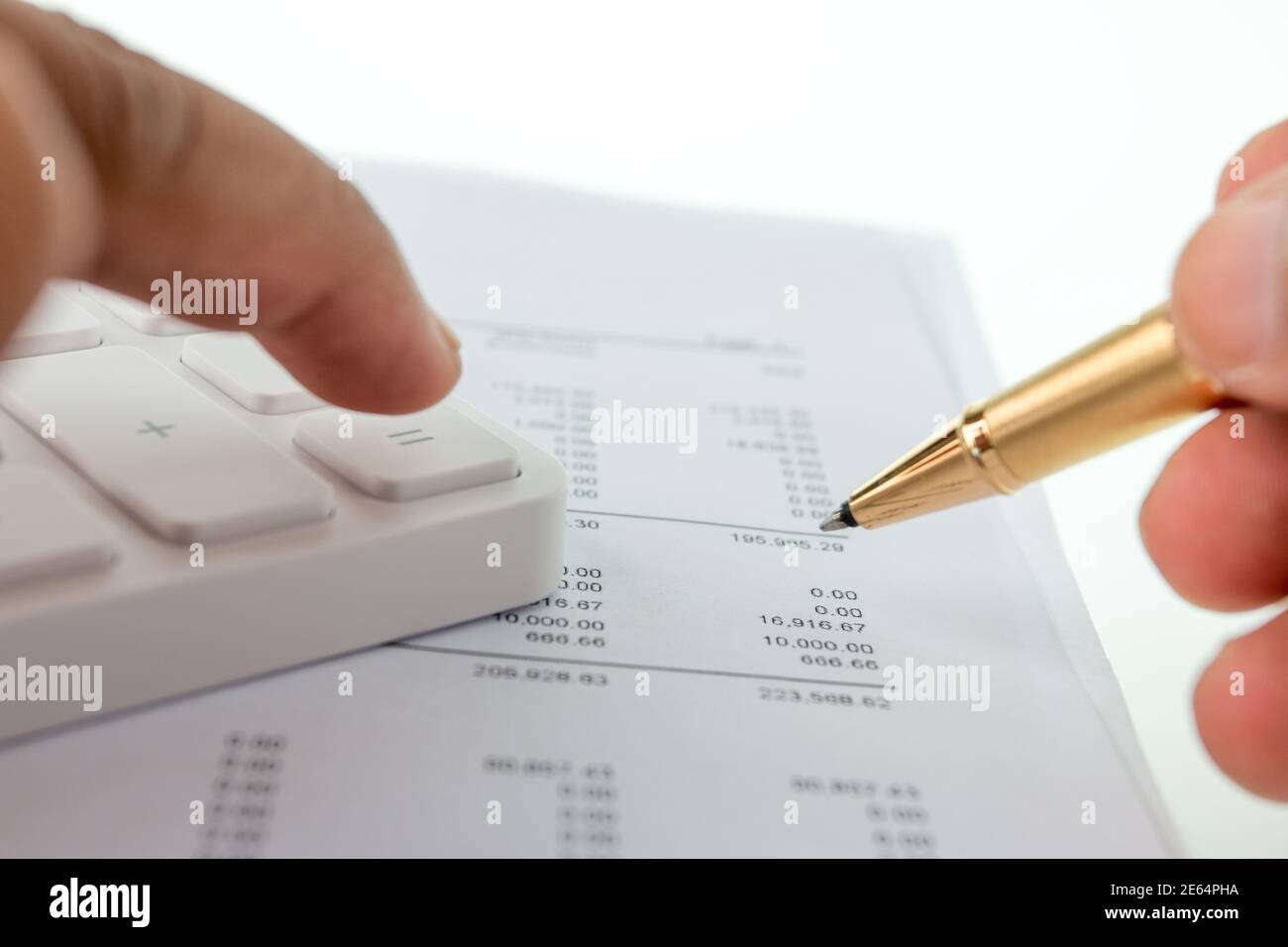 Financial documents and calculator, Financial concept Stock Photo - Alamy