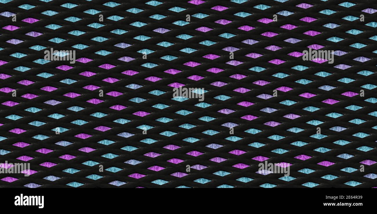 neon lights pattern geometric texture 3d render illustration Stock ...