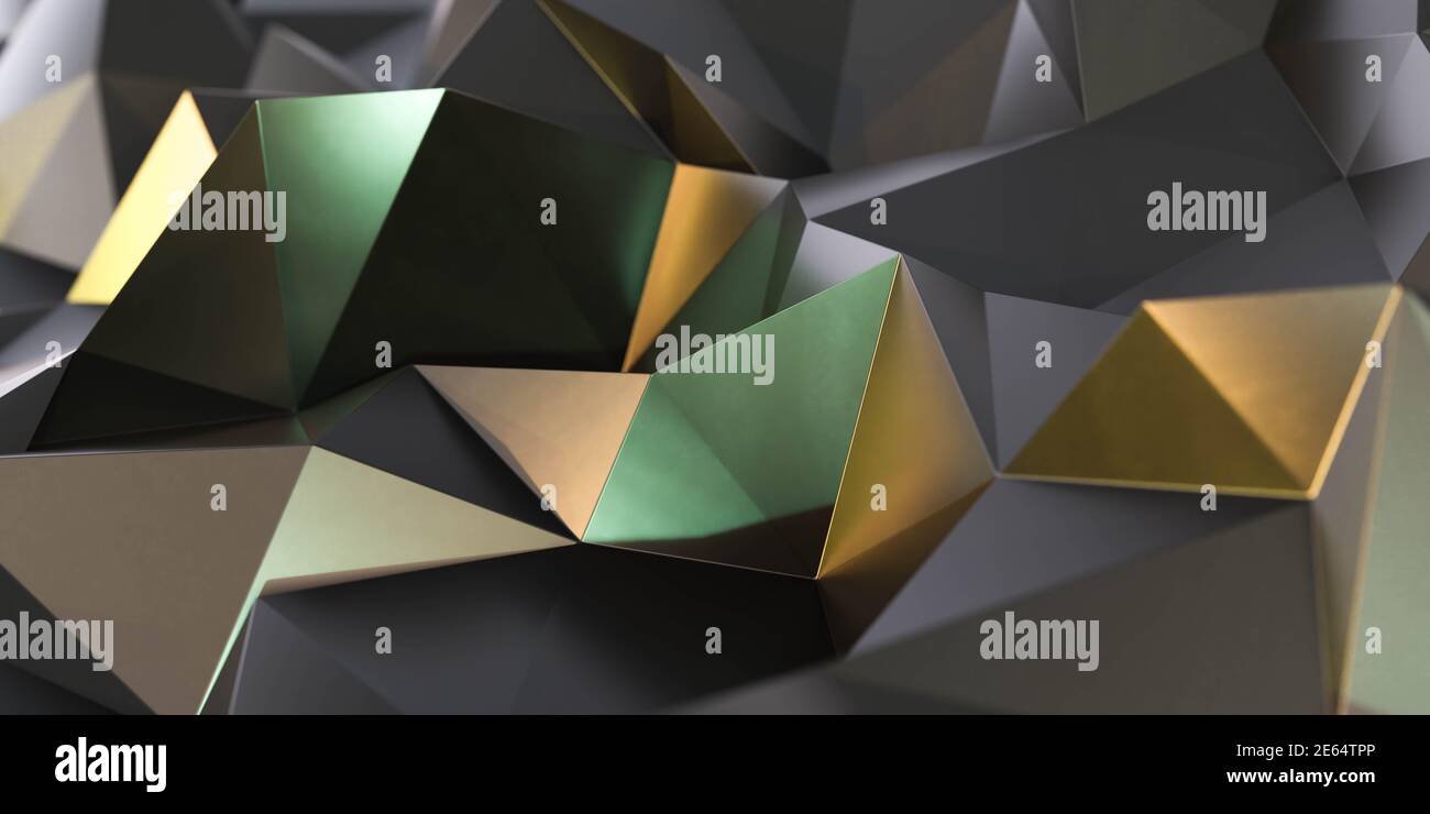 Gold triangle pattern wallpaper hi-res stock photography and images - Alamy