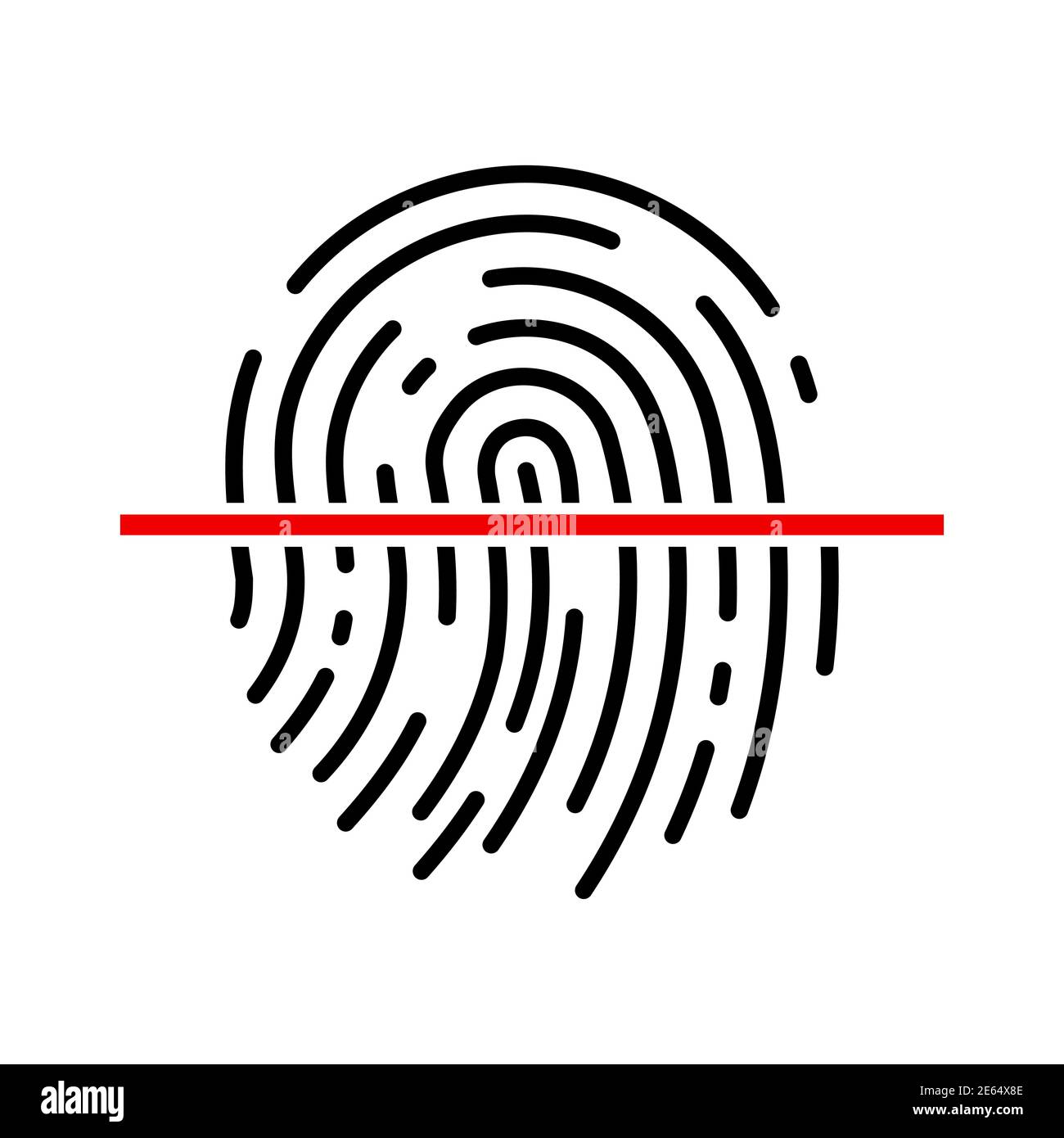 Fingerprint recognition concept. Fingerprint icon. Black thumbprint ...
